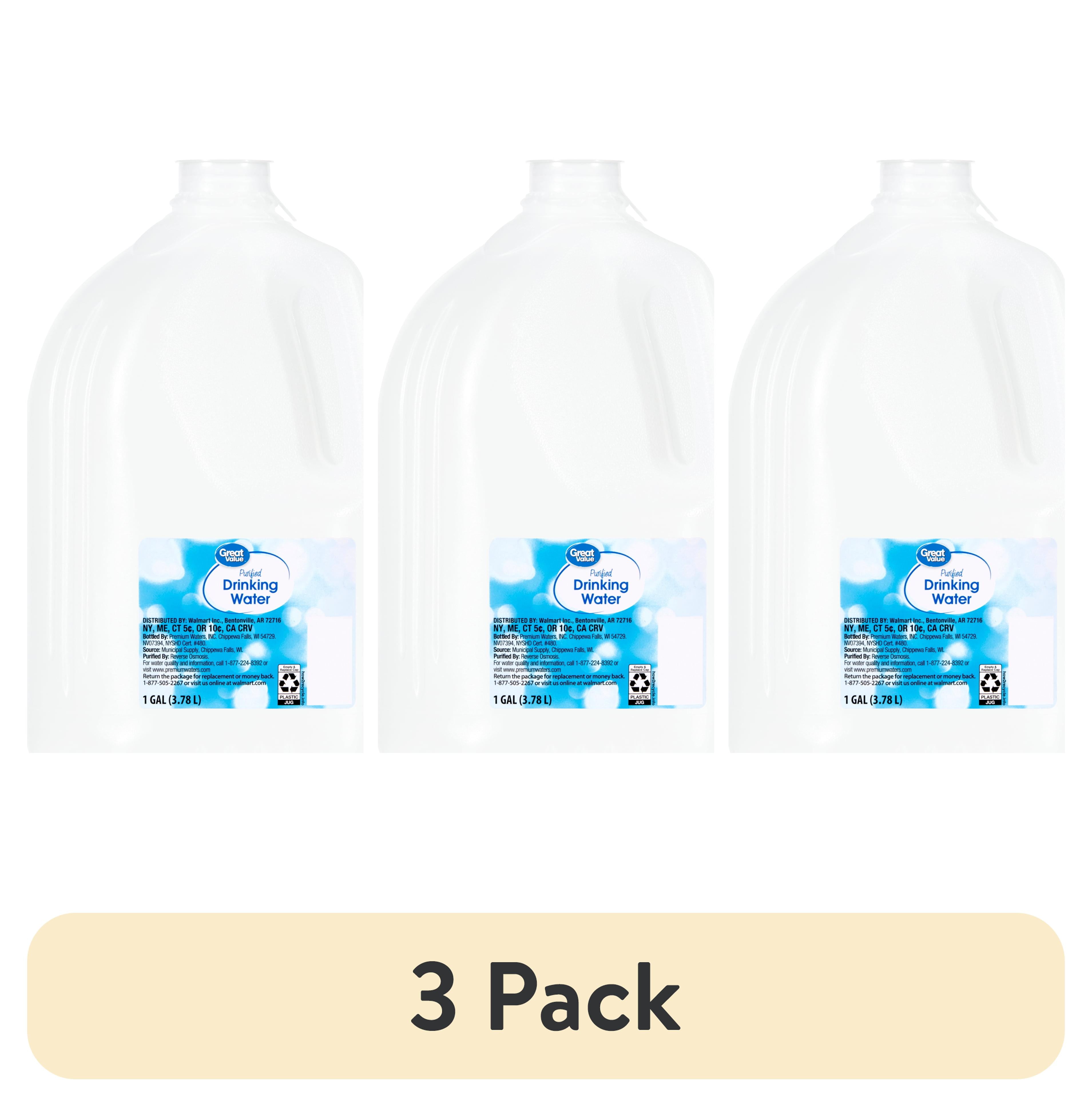 (3 pack) Great Value Drink Water, 1 Gallon Jug - Walmart.com