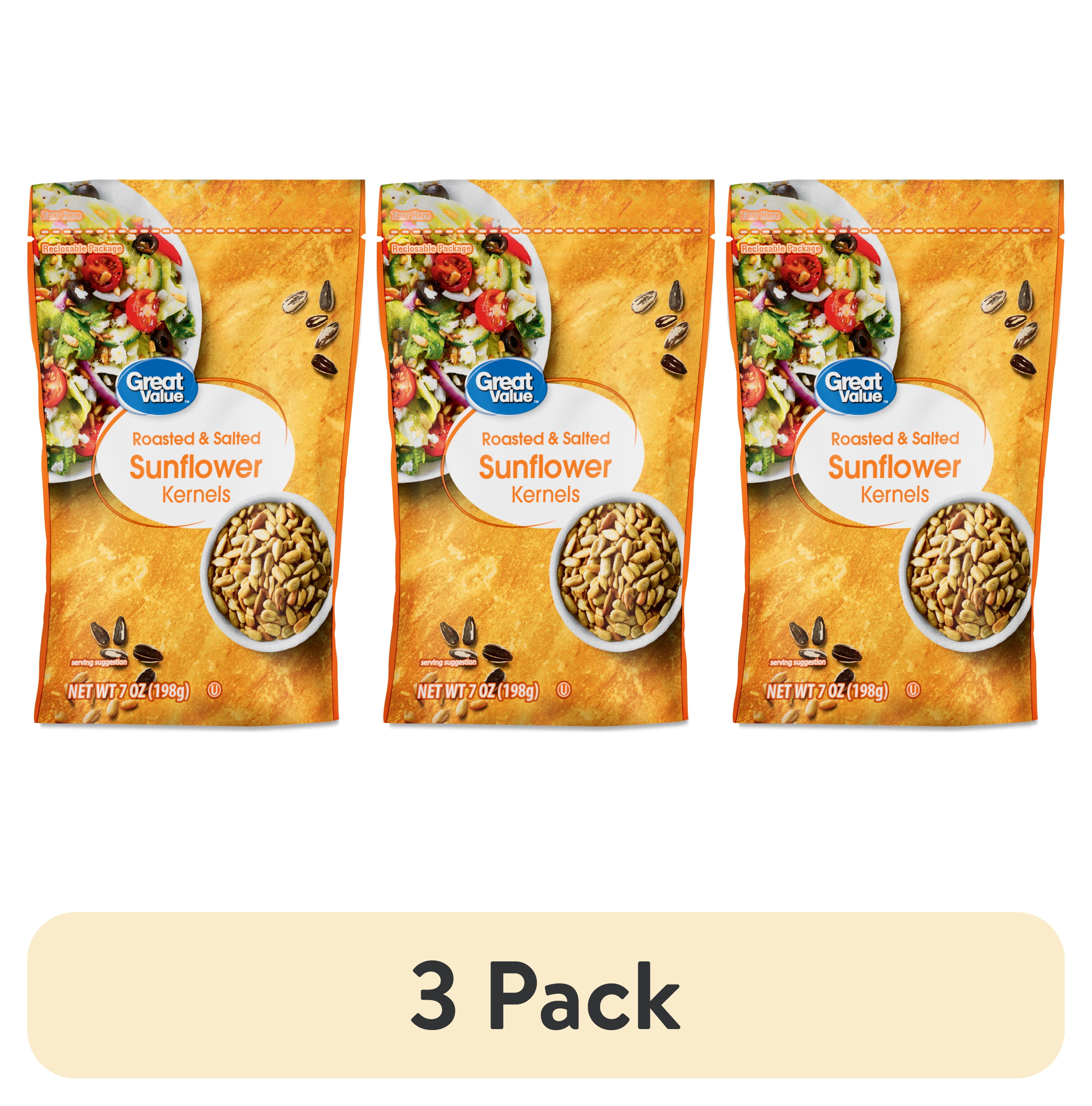 (3 pack) Great Value Roasted & Salted Sunflower Kernels, 7 oz - Walmart.com