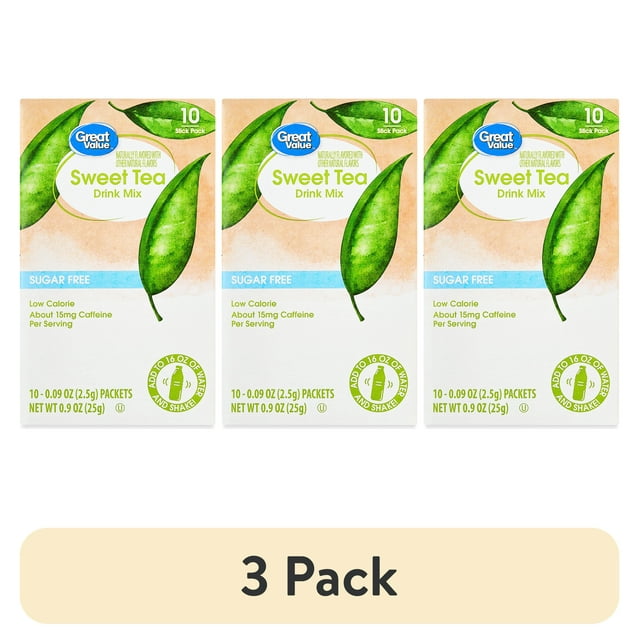 (3 pack) Great Value Sweet Tea Drink Mix 10 ct Box - Walmart.com