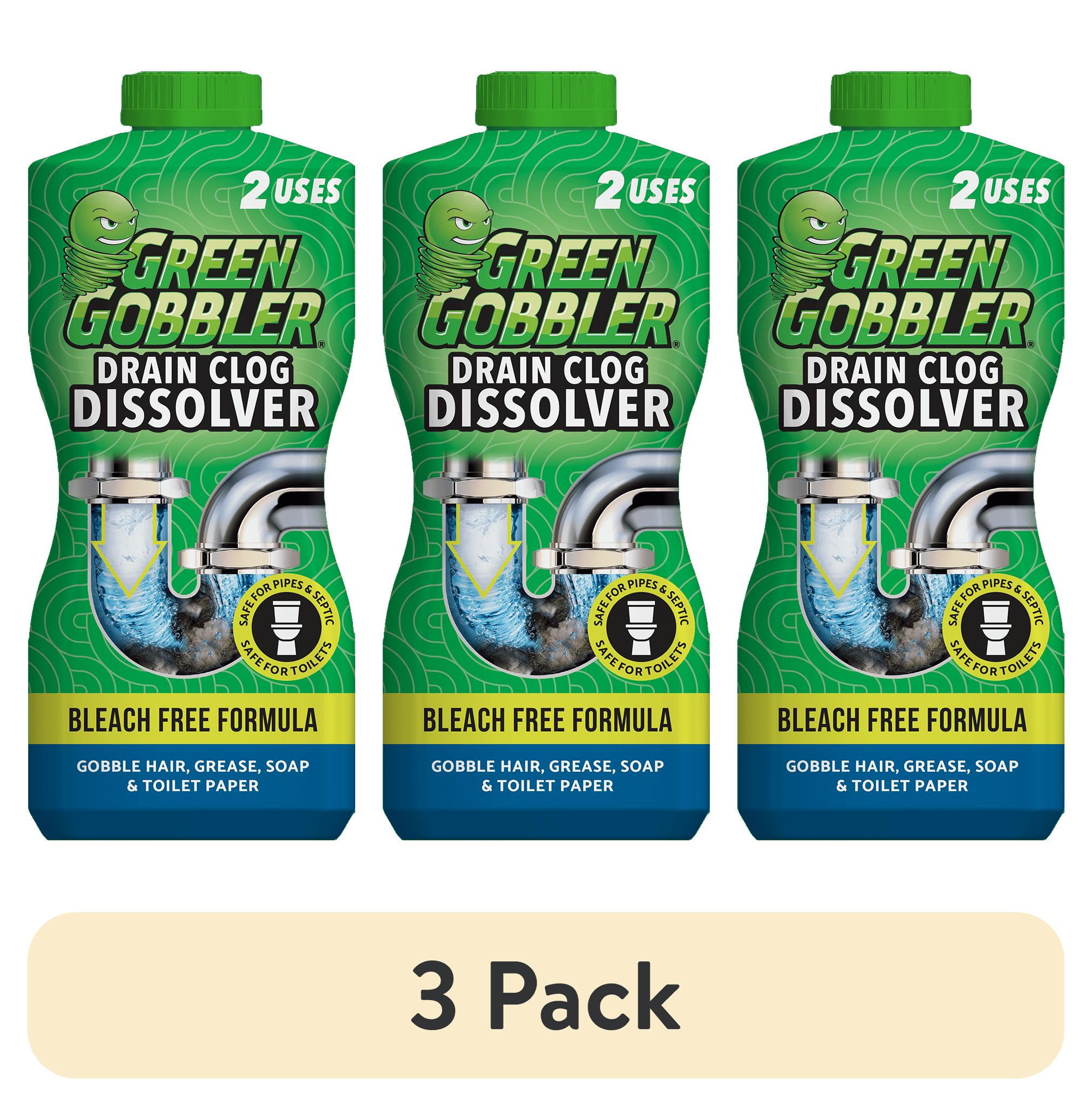 (3 pack) Green Gobbler Drain Clog Remover and Cleaner, Septic-Safe ...