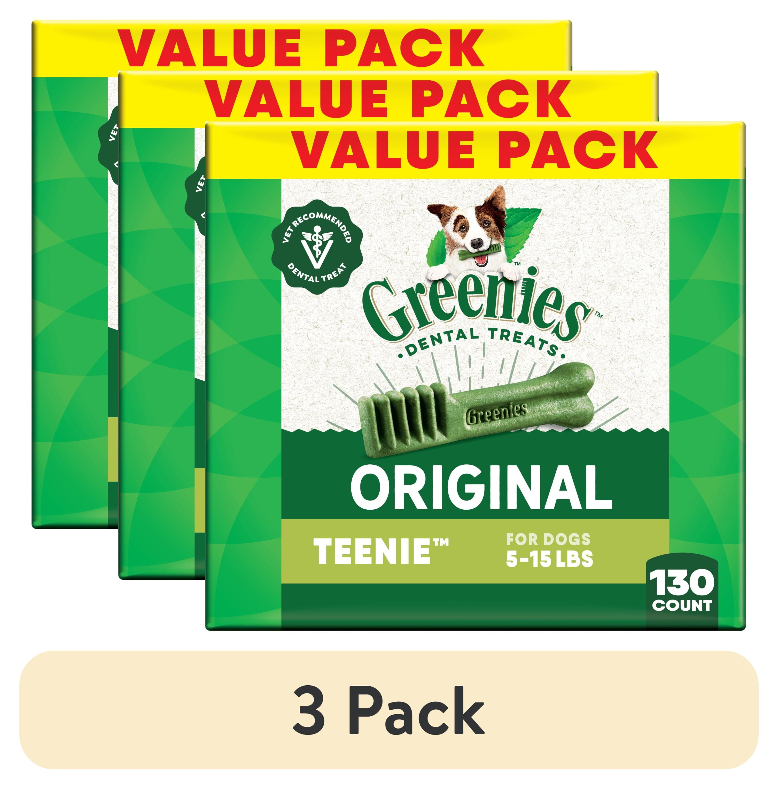 (3 pack) Greenies Original Flavor Adult Natural Dental Dog Treats ...