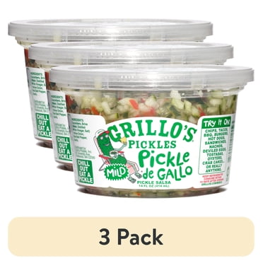 Grillo's Fresh Dill Pickle Chips, 16 fl oz Tub - Perfect Snack Pickles ...