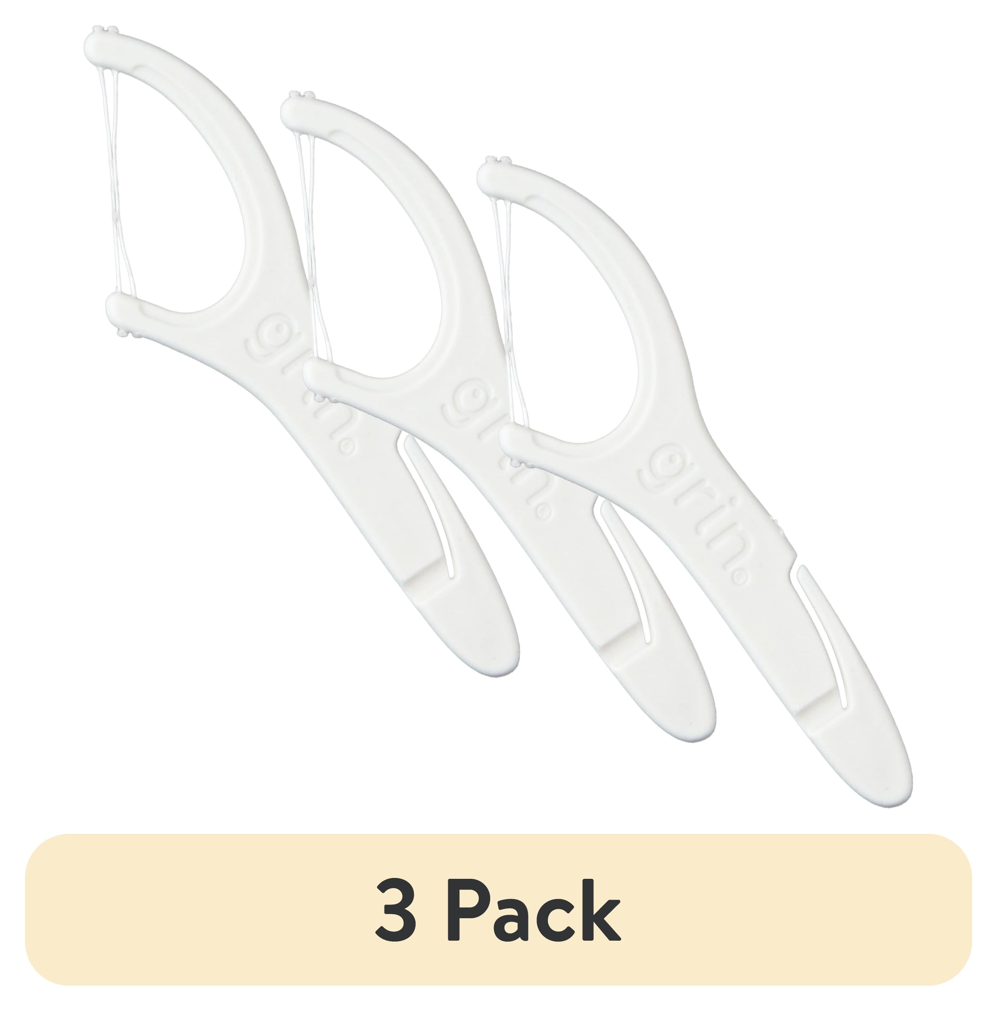 (3 pack) Grin Double Flosspyx - 75 ct - Dental Floss Picks, Flossers ...