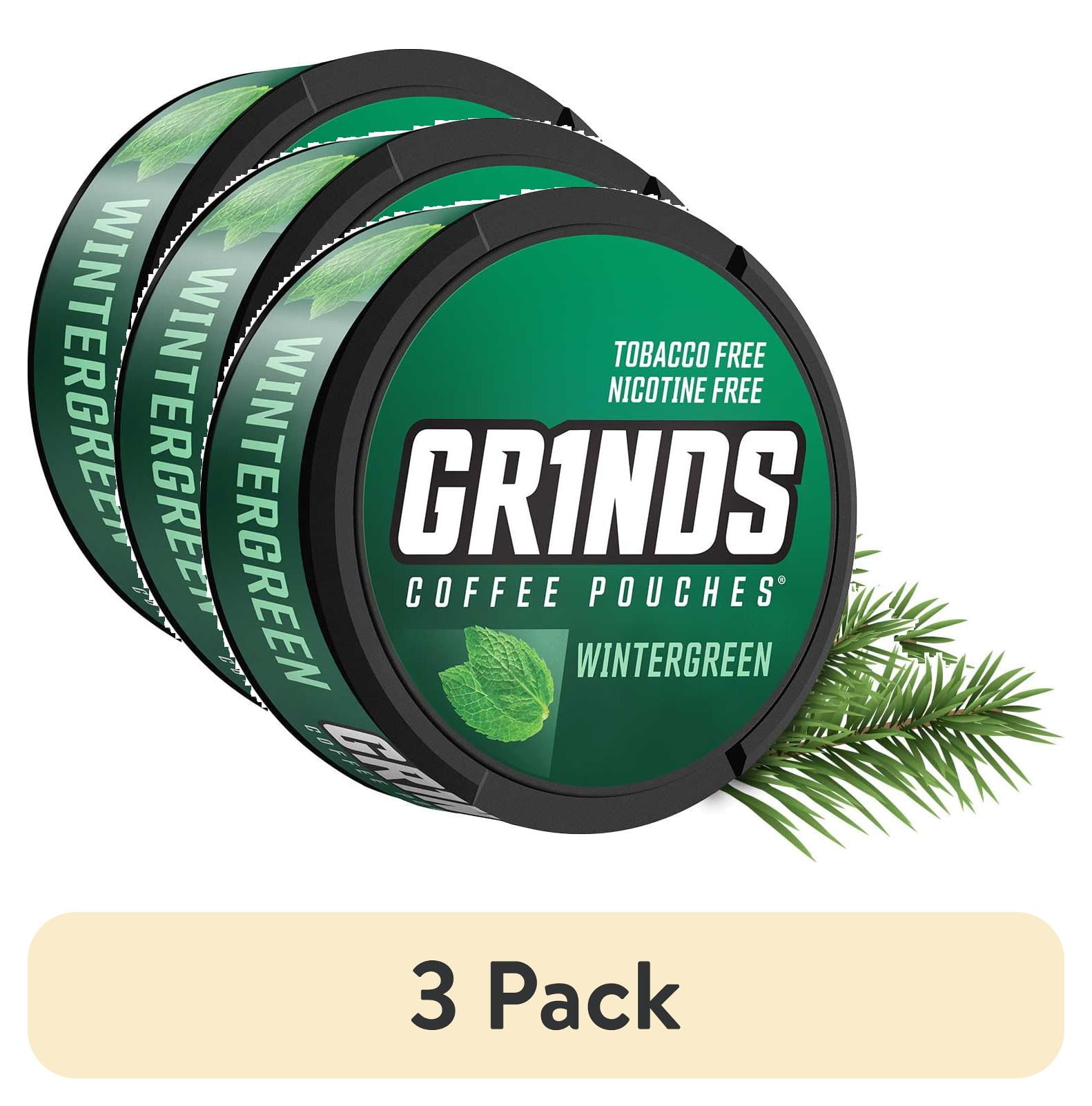 (3 pack) Grinds Coffee Pouches | 1 Can of Wintergreen | Tobacco ...
