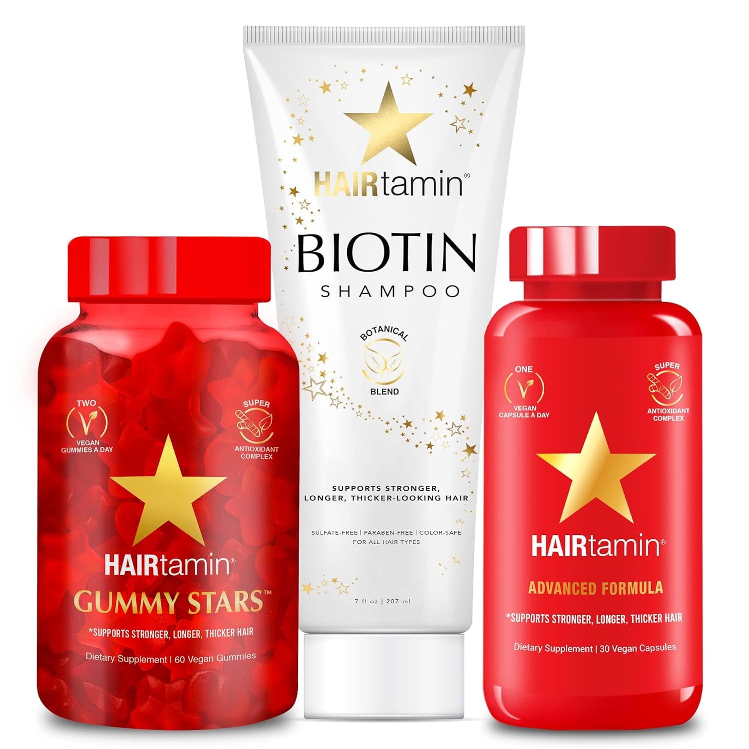 (3 pack) HAIRtamin® Biotin Shampoo – Promotes Stronger, Thicker-Looking ...