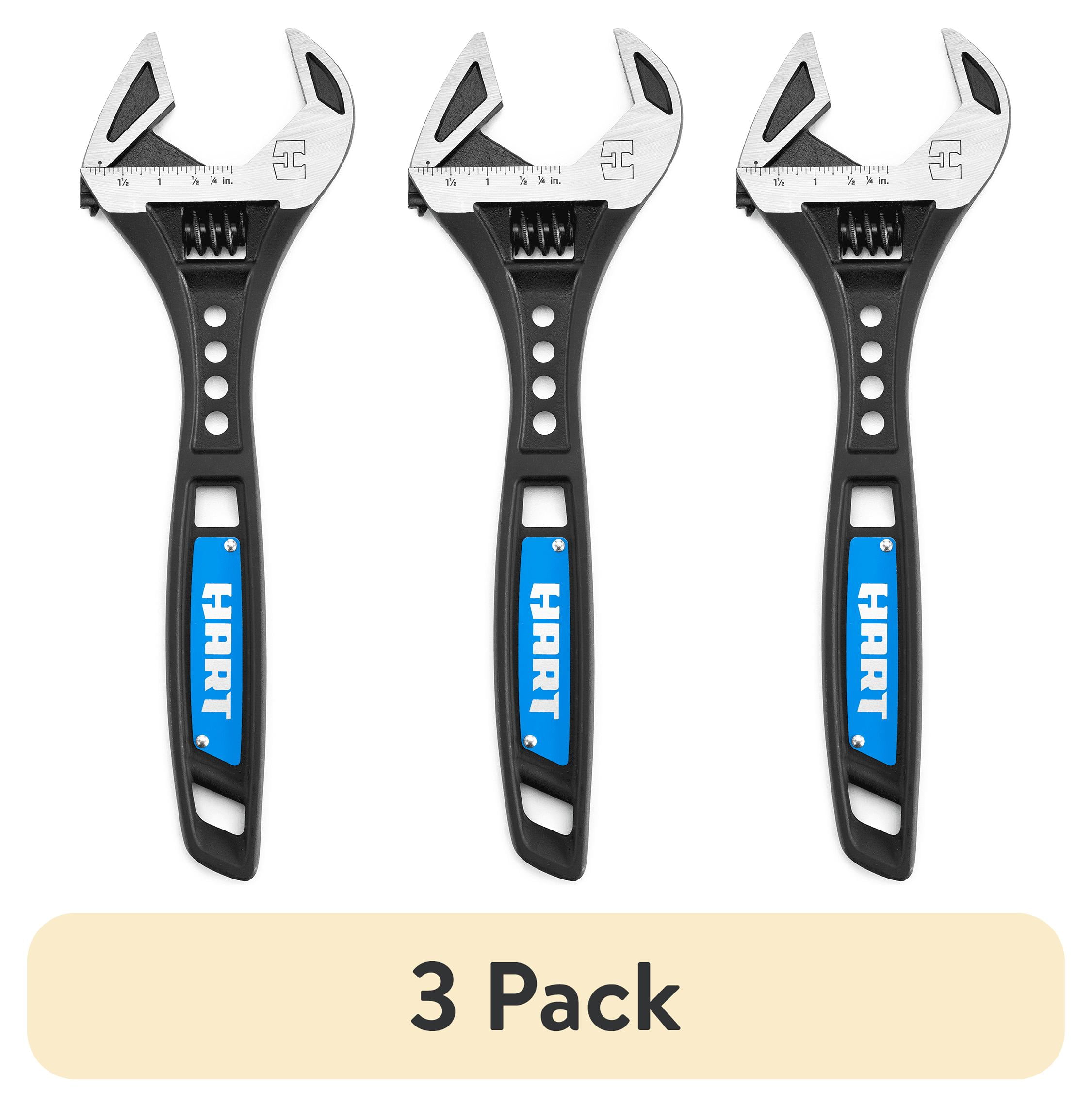 (3 pack) HART 12-inch Pro Adjustable Wrench with Laser-Etching ...
