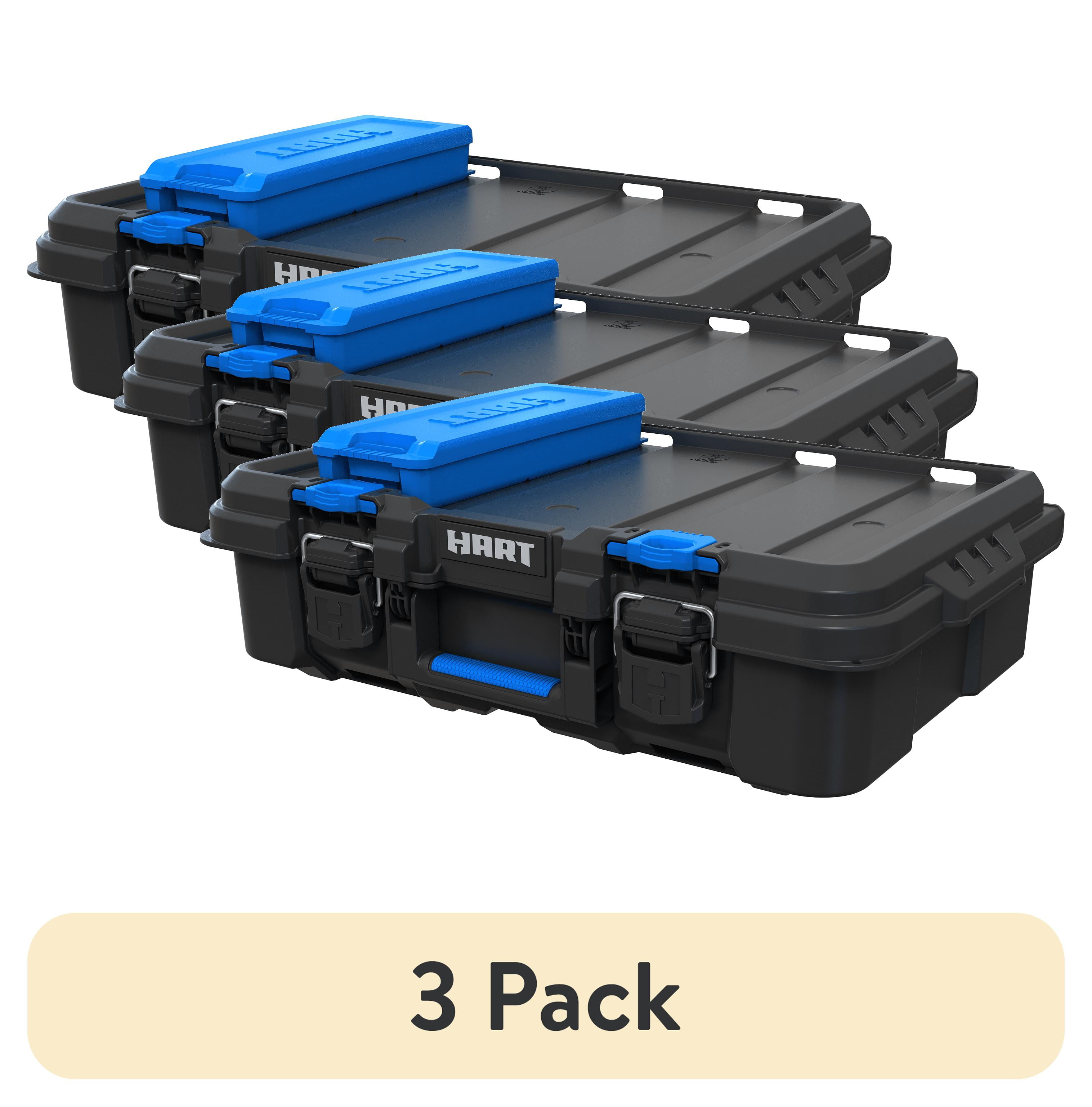 (3 pack) HART Stack System Tool Box with Small Blue Organizer ...