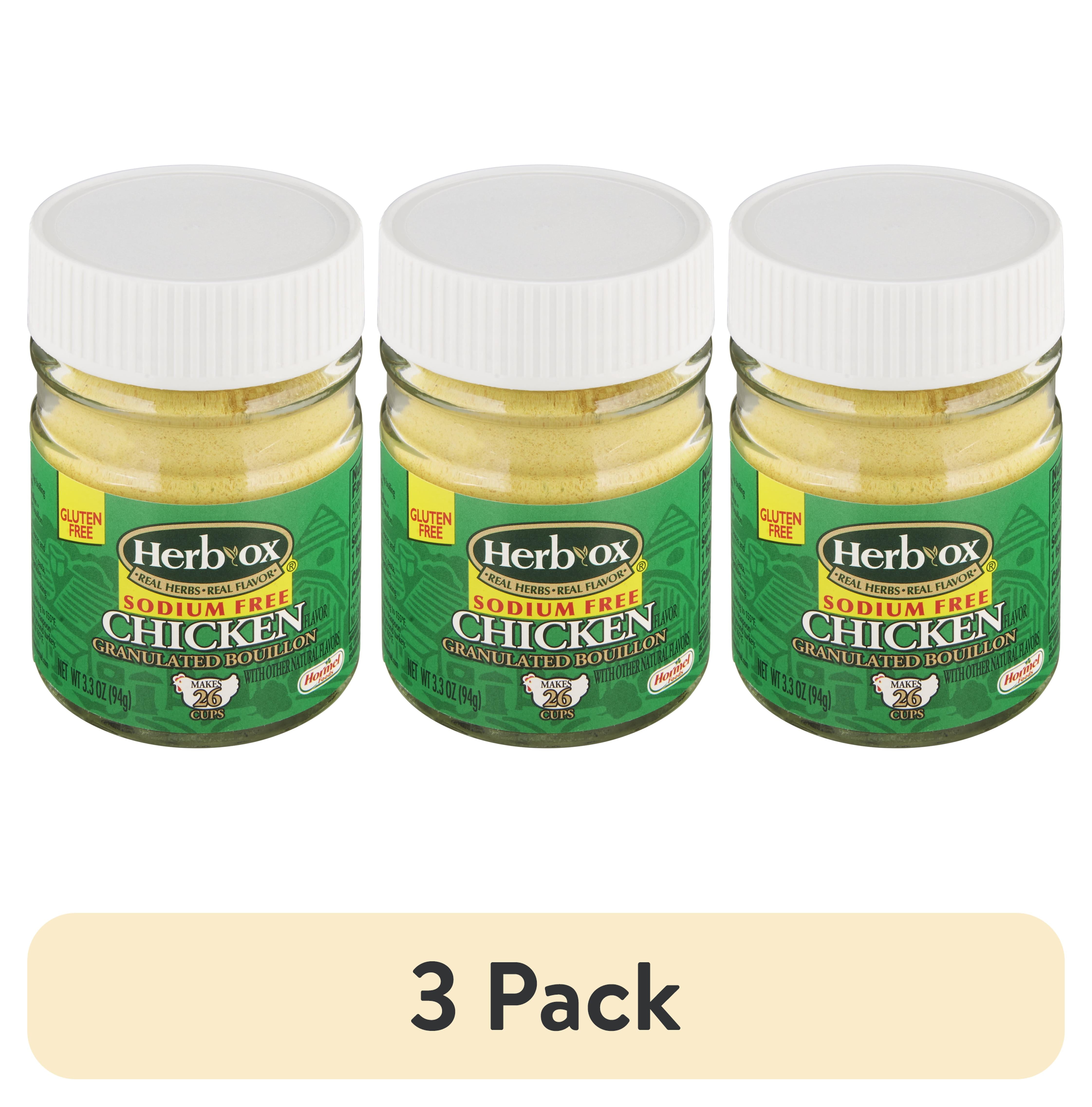 (3 pack) HERB-OX Sodium Free Granulated Chicken Bouillon, Shelf Stable ...