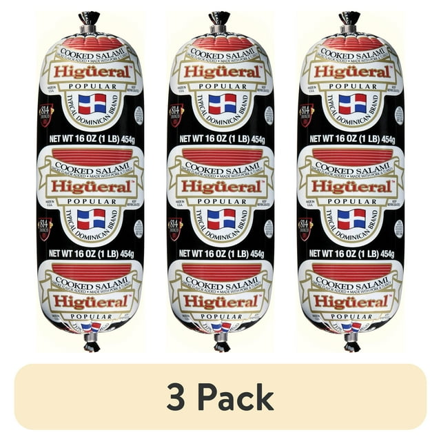(3 pack) HIGUERAL Popular Cooked Salami 16 oz - Walmart.com