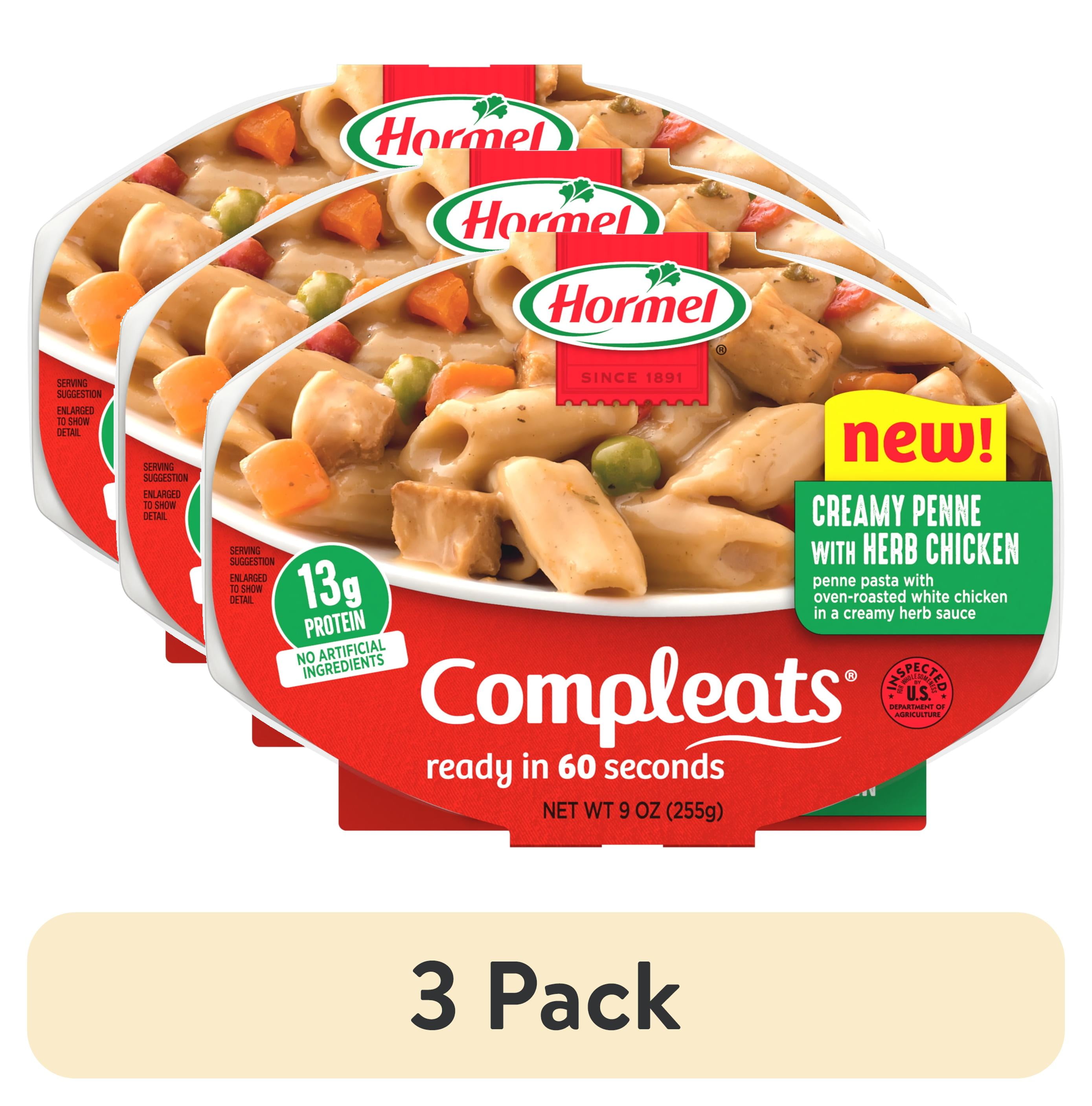 (3 pack) HORMEL COMPLEATS Italian Chicken & Penne Pasta Shelf-Stable, 9 ...