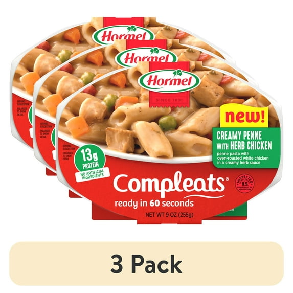 (3 pack) HORMEL COMPLEATS Italian Chicken & Penne Pasta Shelf-Stable, 9 ...