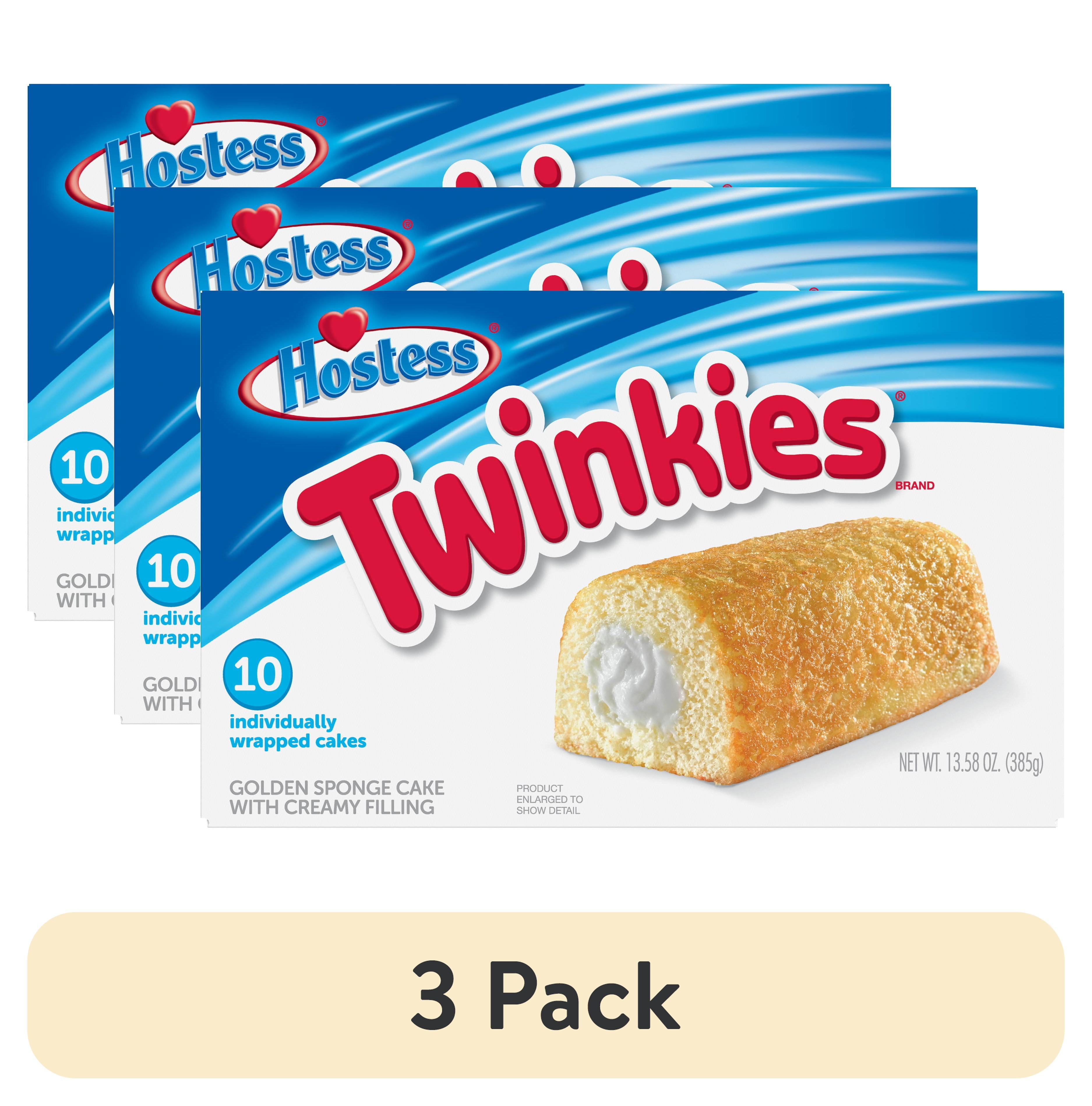 (3 pack) Hostess Twinkies Snack Cakes, Golden Sponge Cake with Crème ...