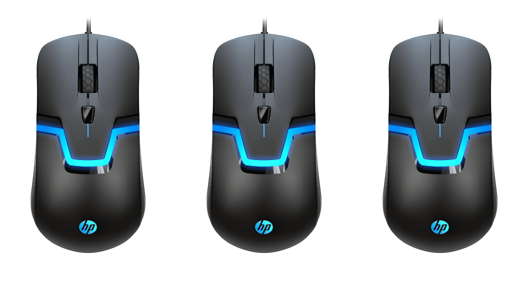 (3 pack) HP USB Wired Gaming Optical Mouse with LED Backlight and ...