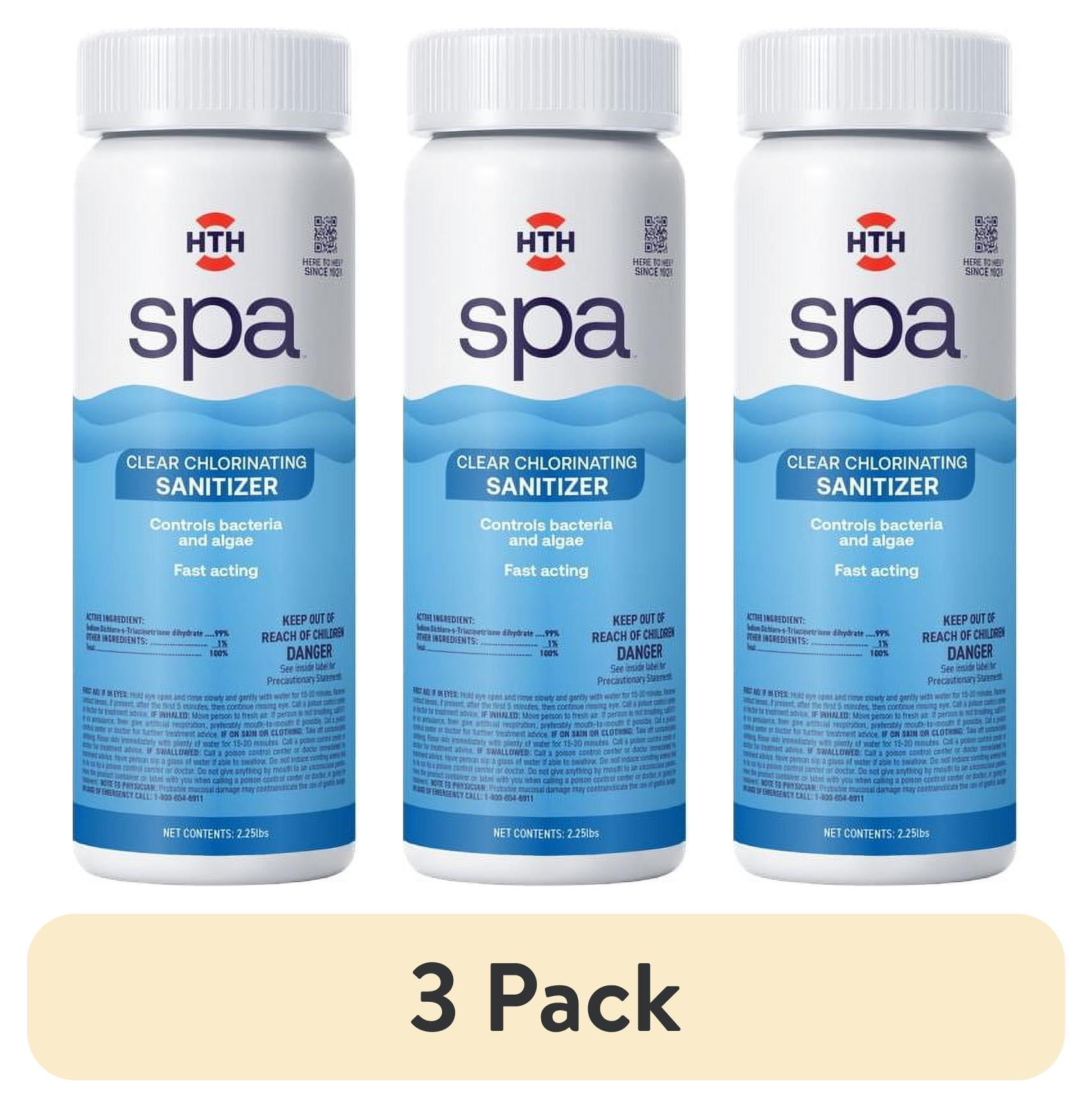 (3 pack) HTH Spa Care Clear Chlorinating Sanitizer for Spa & Hot Tubs ...