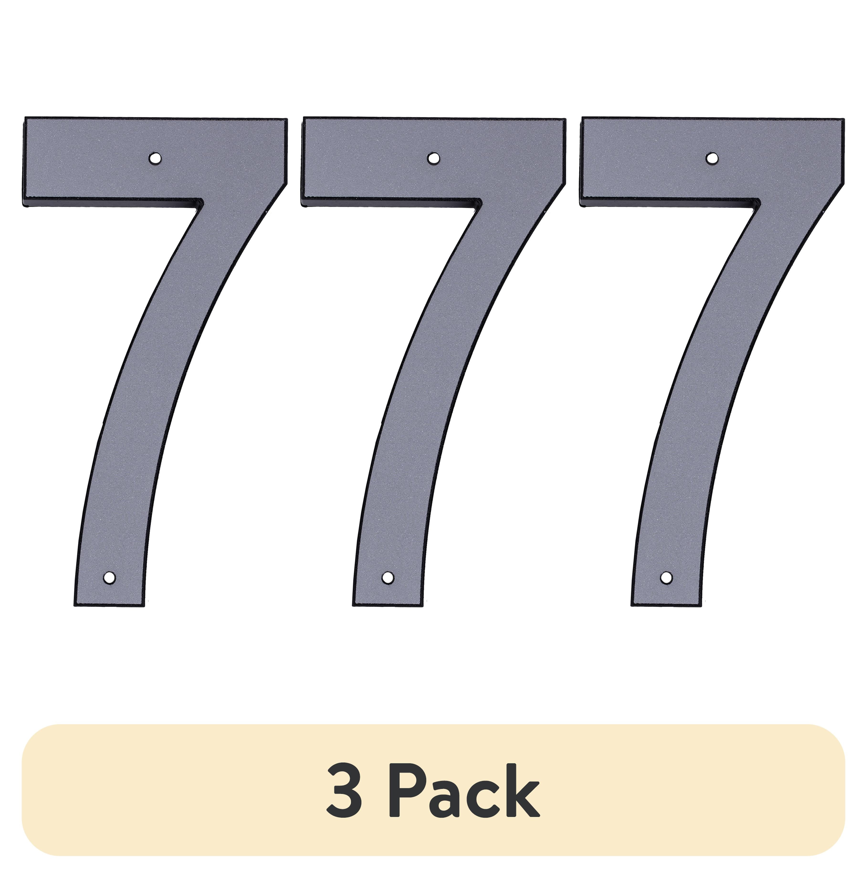 (3 pack) HY-KO 4" Reflective Plastic Modern Number 7 - Walmart.com