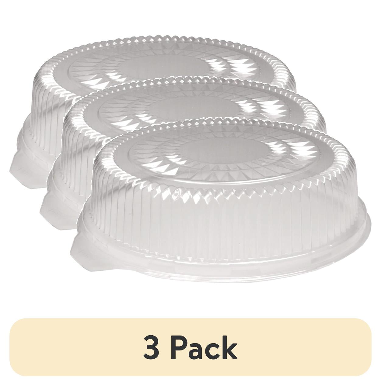 (3 pack) Handi-Foil of America 12" Embossed Round Plastic Dome Lids, 25 ...