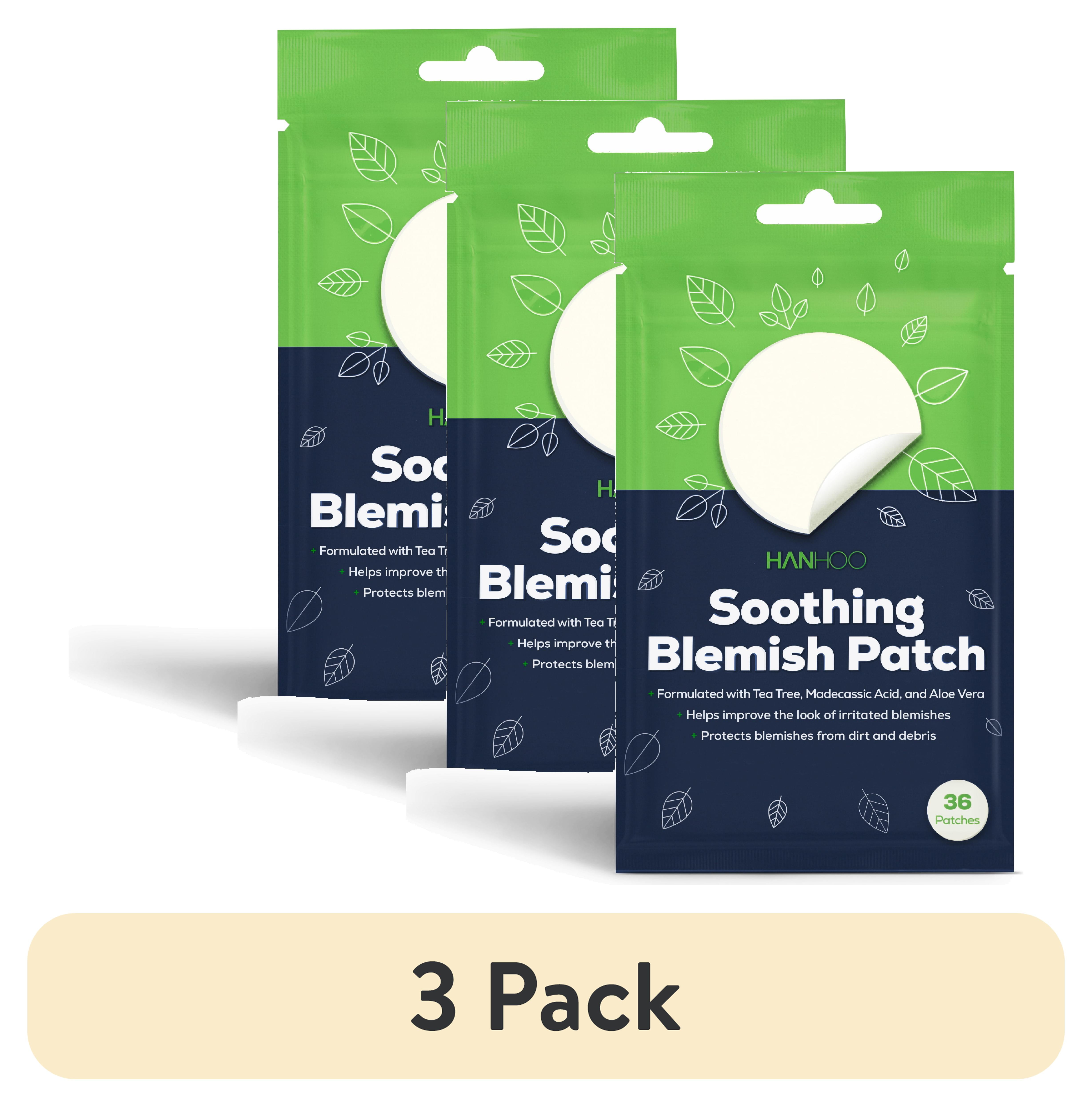 (3 pack) Hanhoo Soothing Blemish Patch with Aloe, Tea Tree Oil, and ...
