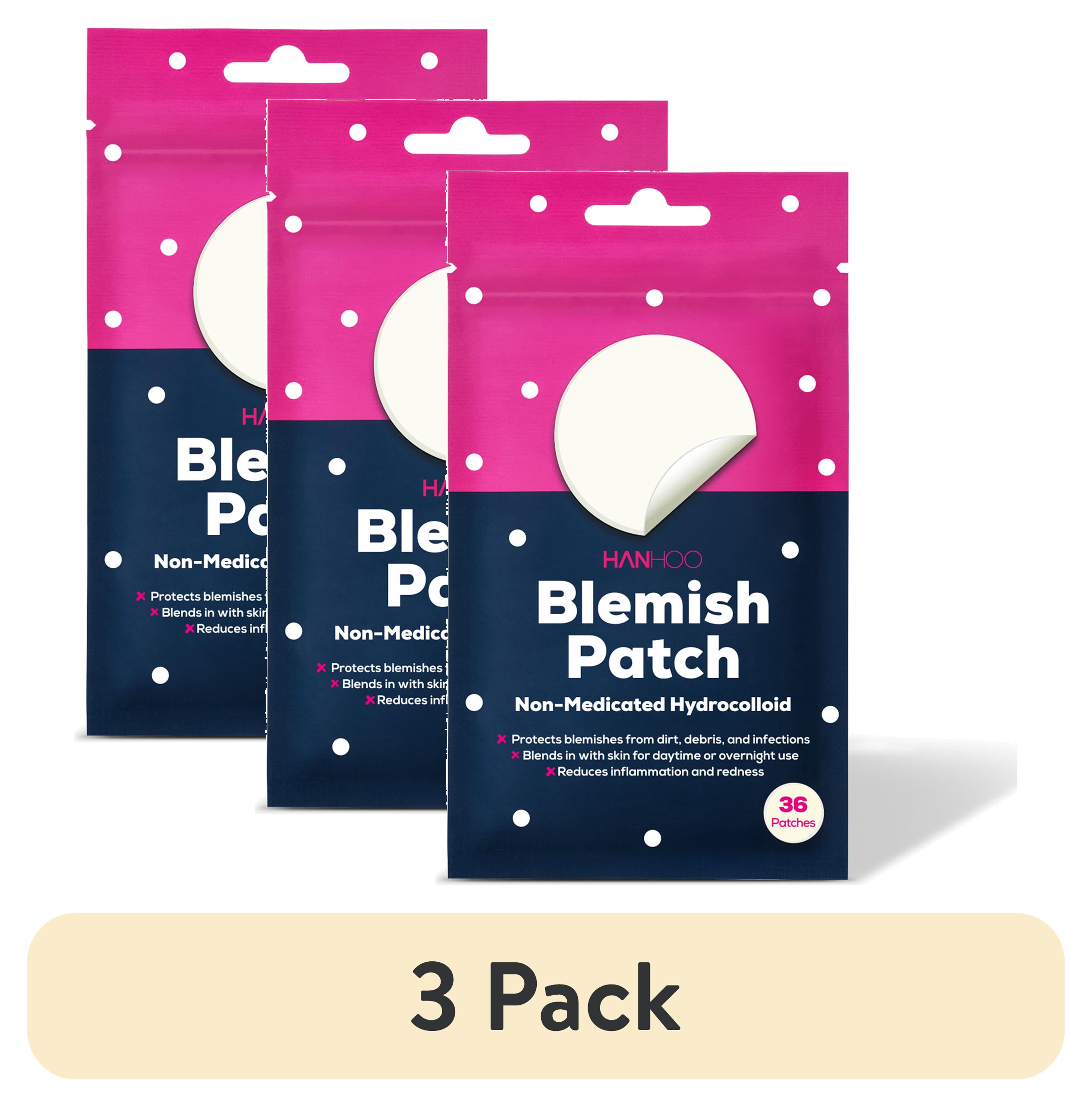 (3 pack) Hanhoo Blemish Patch with Hydrocolloid, for All Skin Types ...
