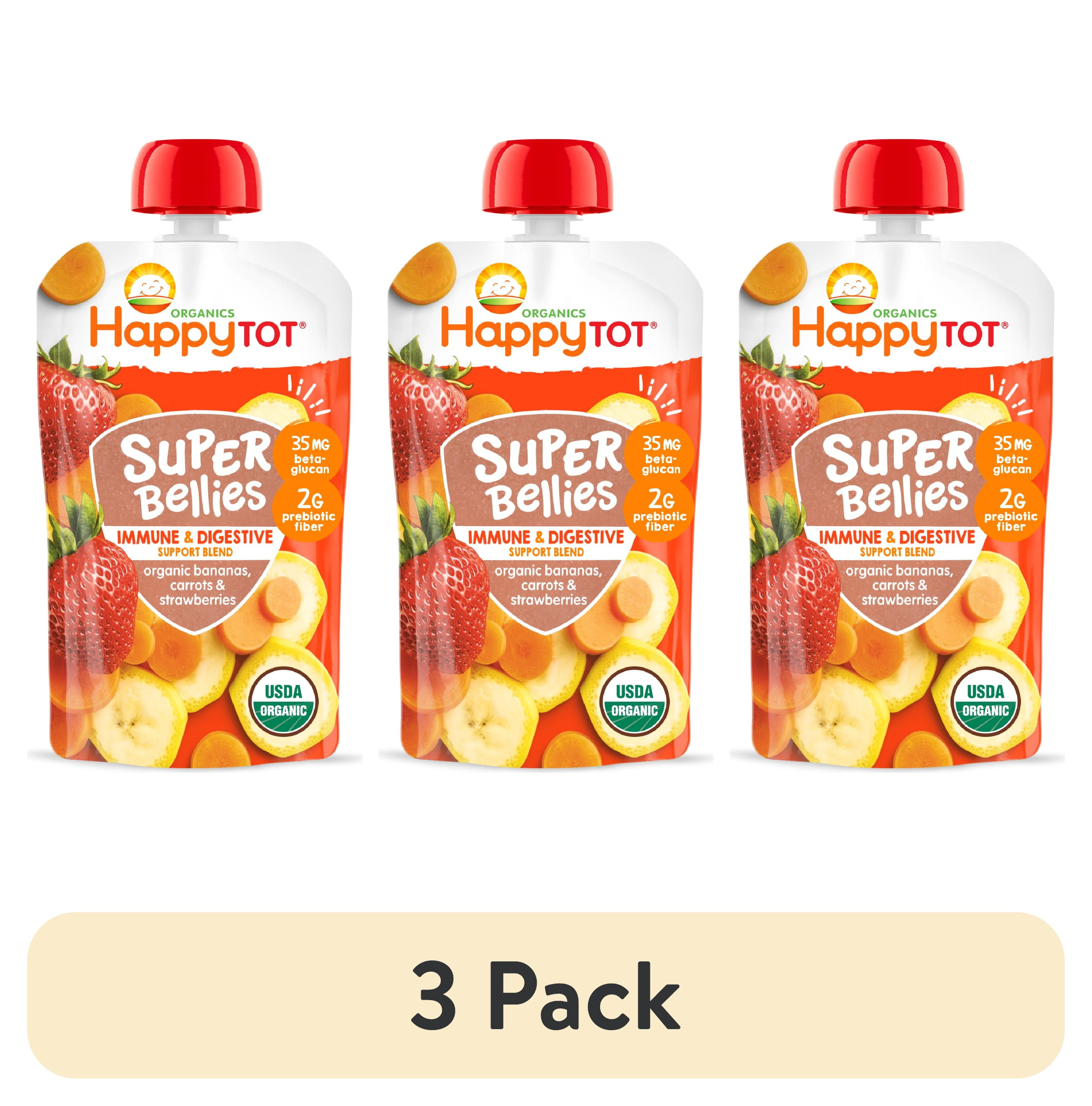(3 pack) Happy Tot Organics Super Bellies Stage 4, Bananas Carrots ...