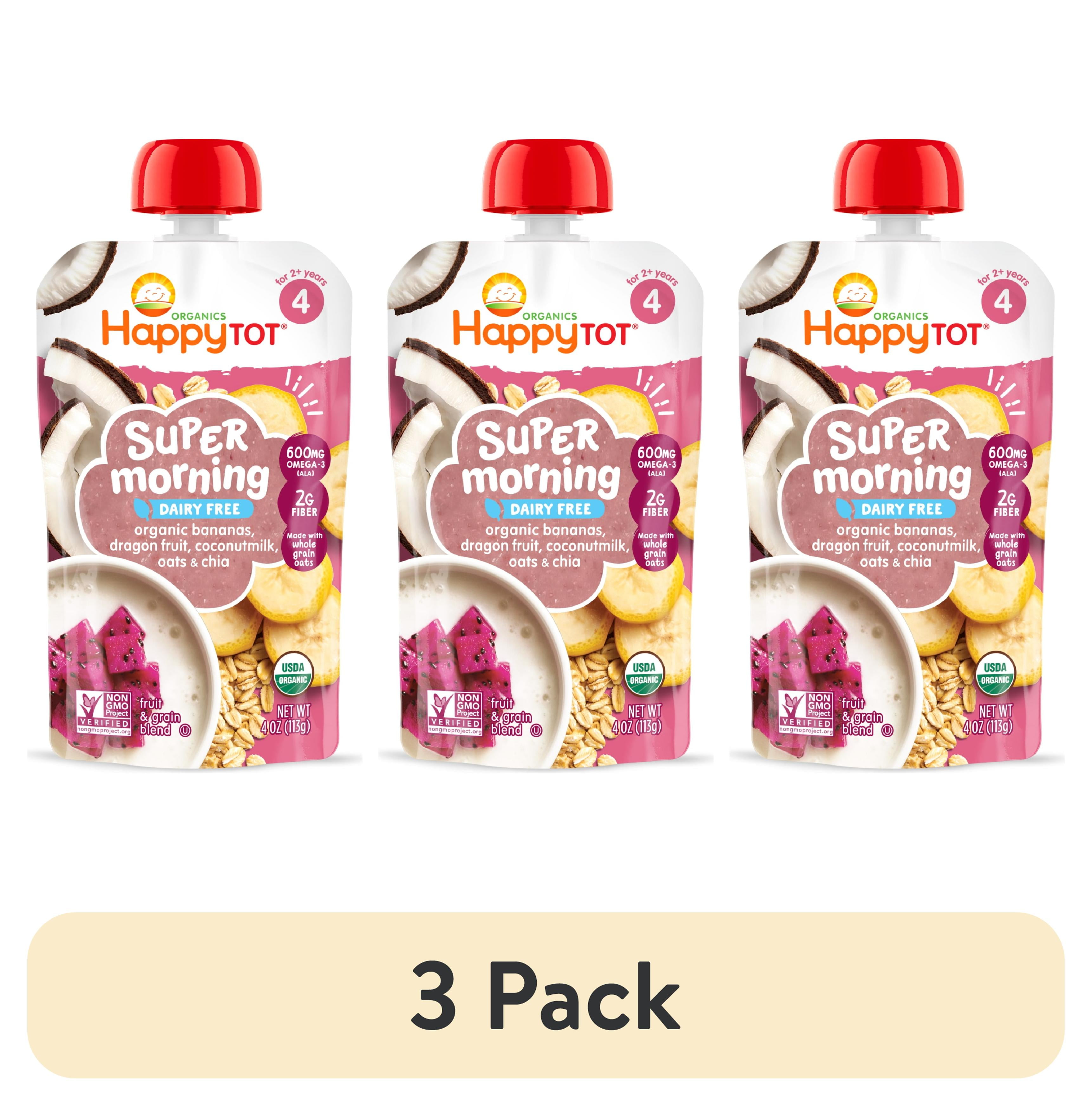 (3 pack) Happy Tot Organics Super Morning Stage 4, Apple Cinnamon ...