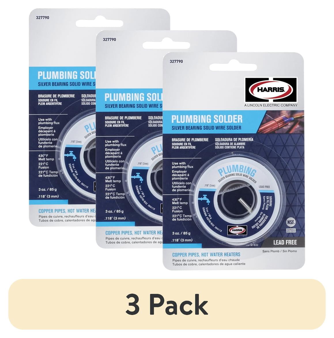 (3 pack) Harris Products Group Silver Plumbing Solder 3oz - Walmart.com