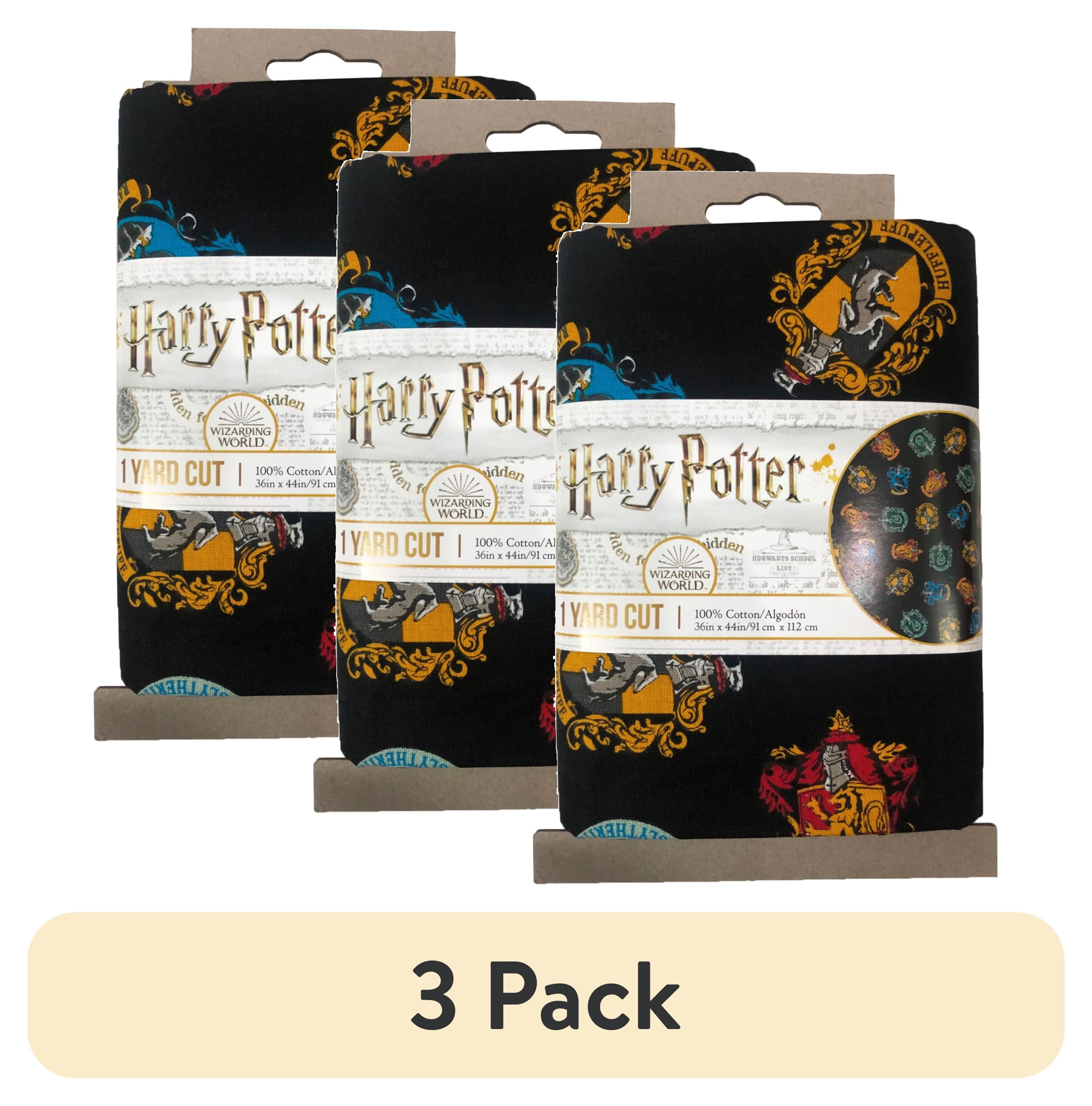 (3 pack) Harry Potter School Crest 1 Yard 100% Cotton Fabric Cut in ...