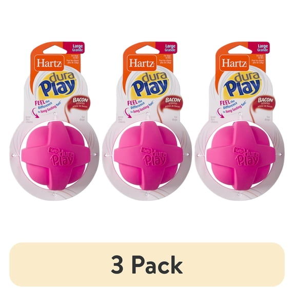 (3 pack) Hartz Dura Play Ball Dog Toy, Large, Color May Vary - Walmart.com