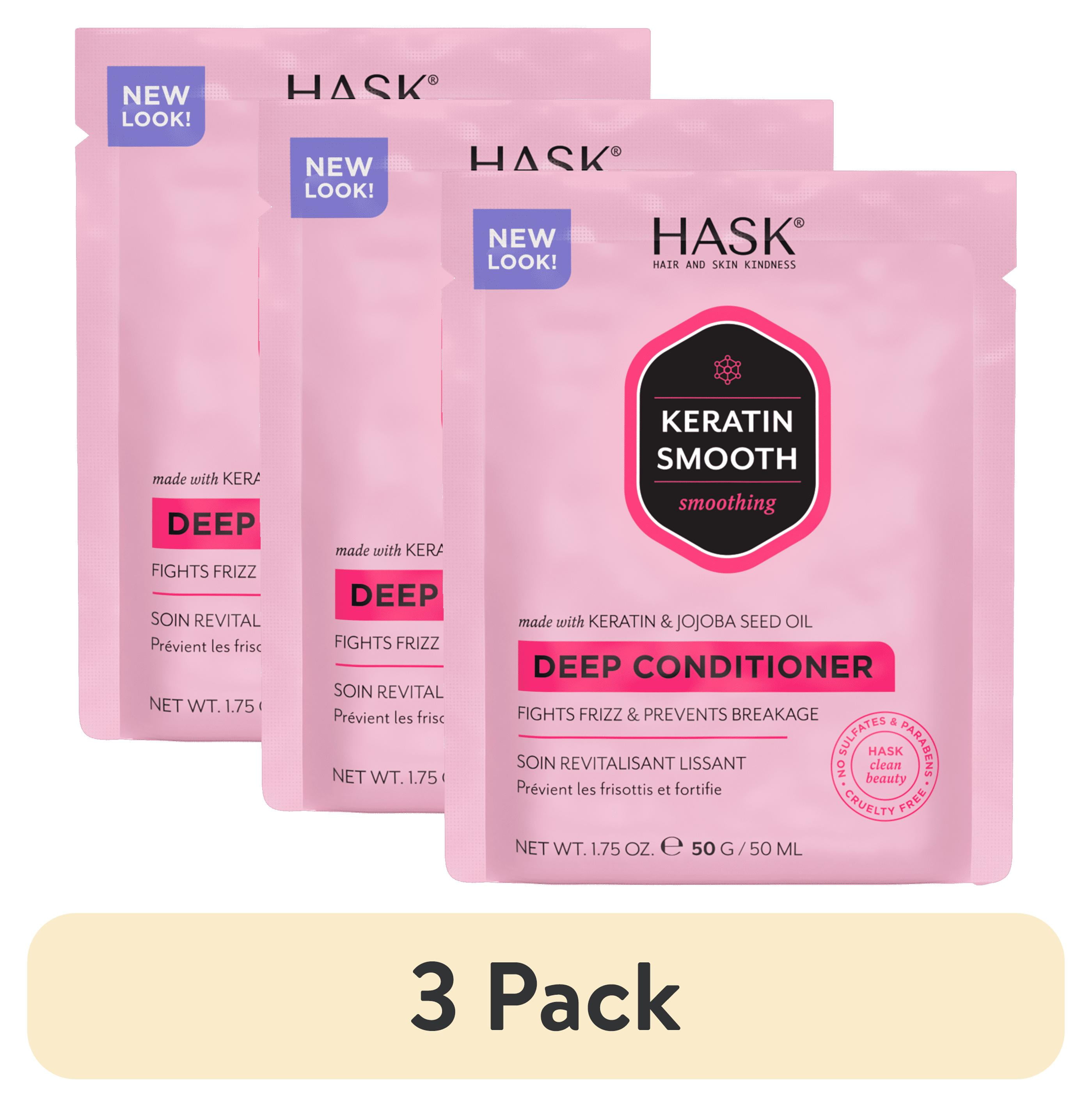 (3 pack) Hask Keratin Smoothing Deep Conditioner, 1.75 oz, Travel Size ...