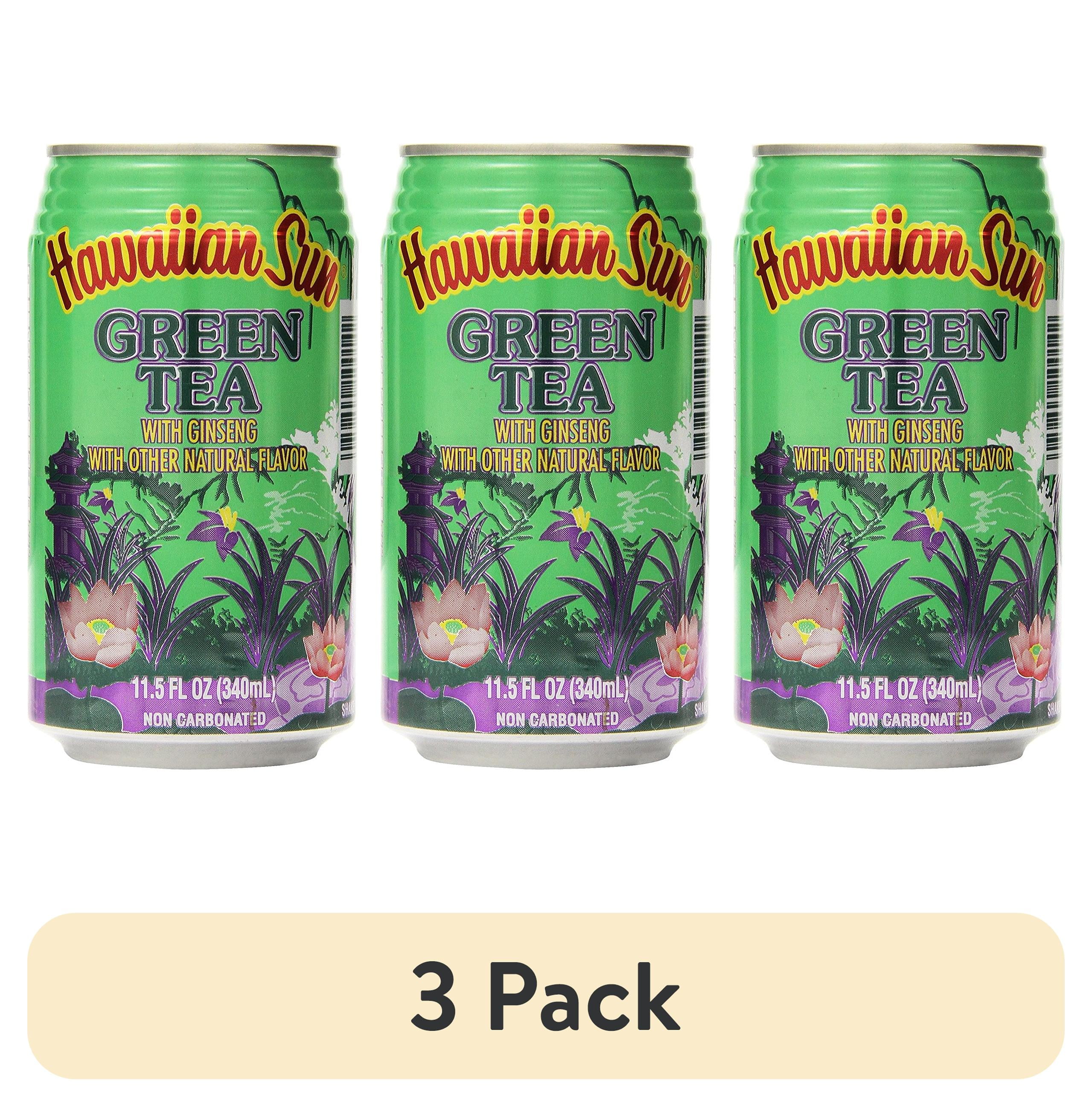 (3 pack) Hawaiian Sun Green Tea with Ginseng, 11.5 Fl. Oz., 6 count ...
