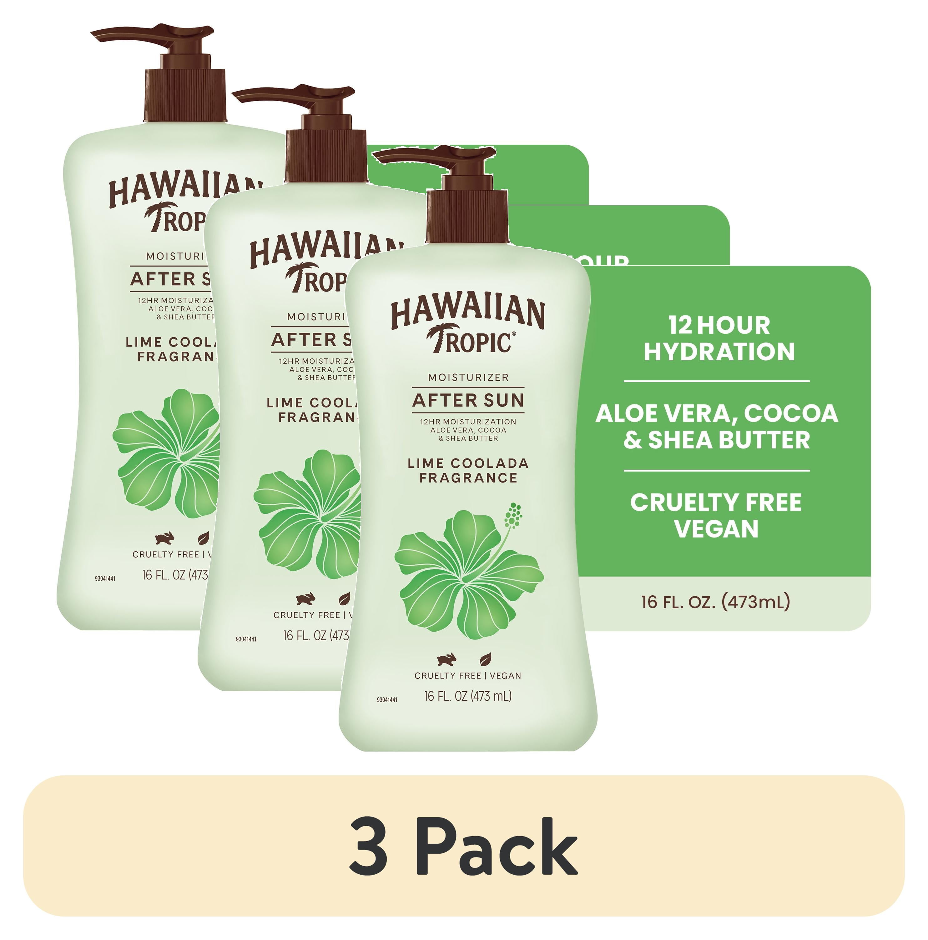 (3 pack) Hawaiian Tropic Lime Coolada after Sun Moisturizing Lotion, 16 ...