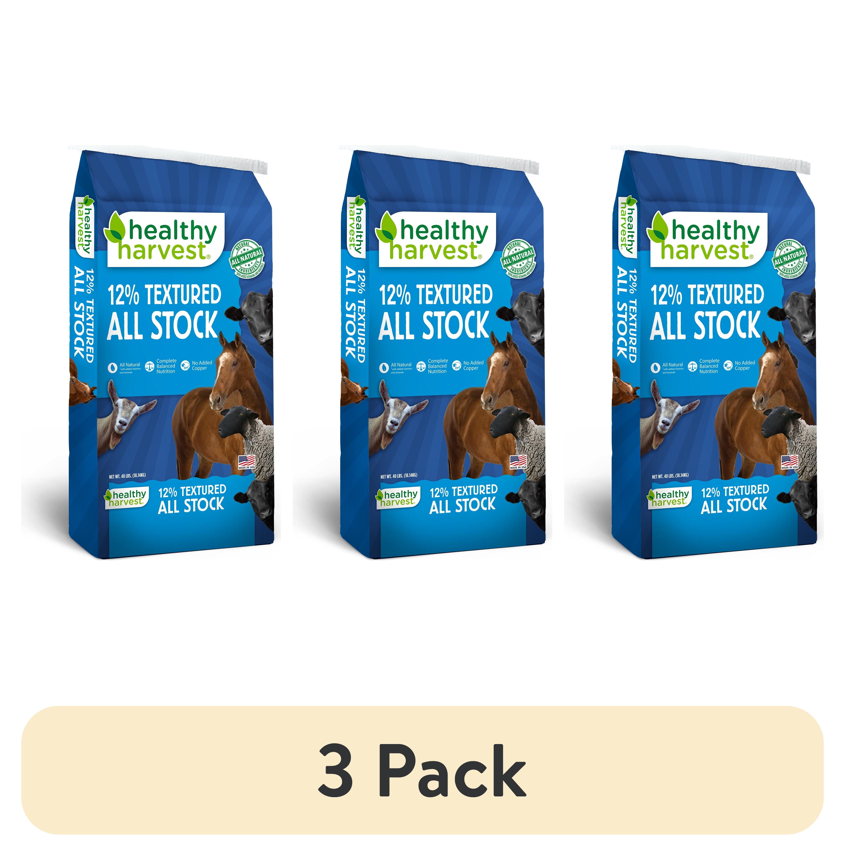 (3 pack) Healthy Harvest 12% Textured All Stock Feed for Multiple ...