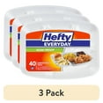 (3 pack) Hefty Everyday Soak-Proof Foam Compartment Tray, White, 9 x 11 ...