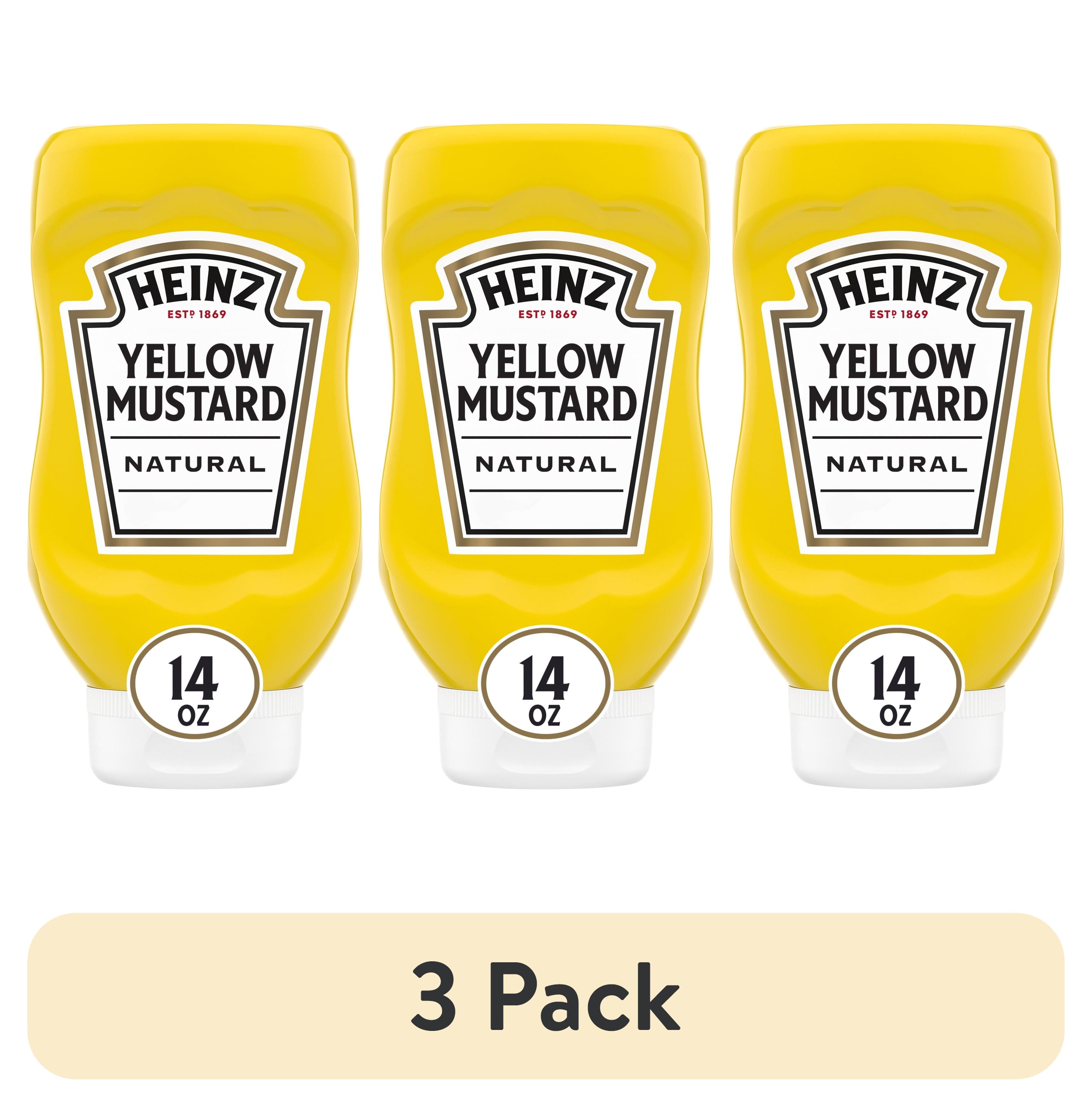(3 pack) Heinz Yellow Mustard, 14 oz Bottle - Walmart.com