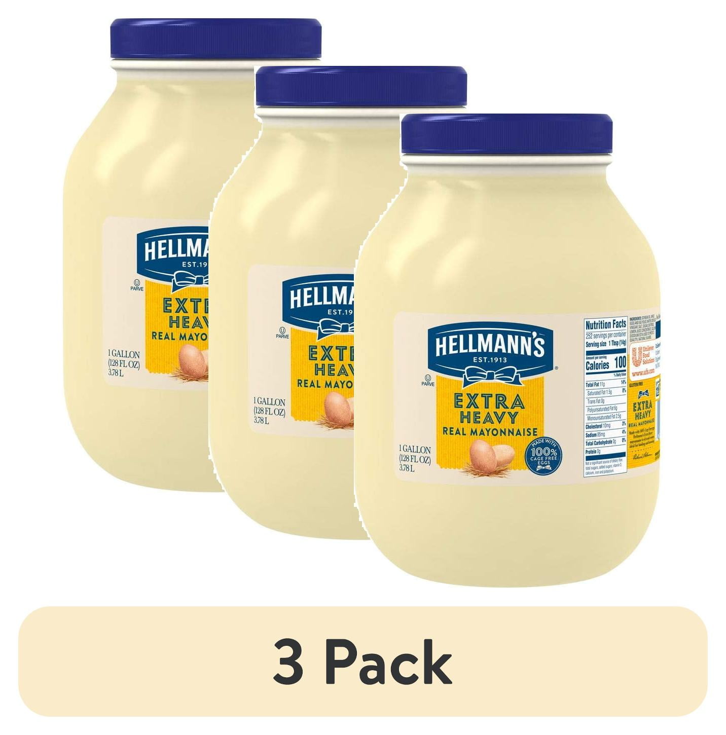 (3 pack) Hellmann's Extra Heavy Real Mayonnaise, 1 gallon - Walmart.com
