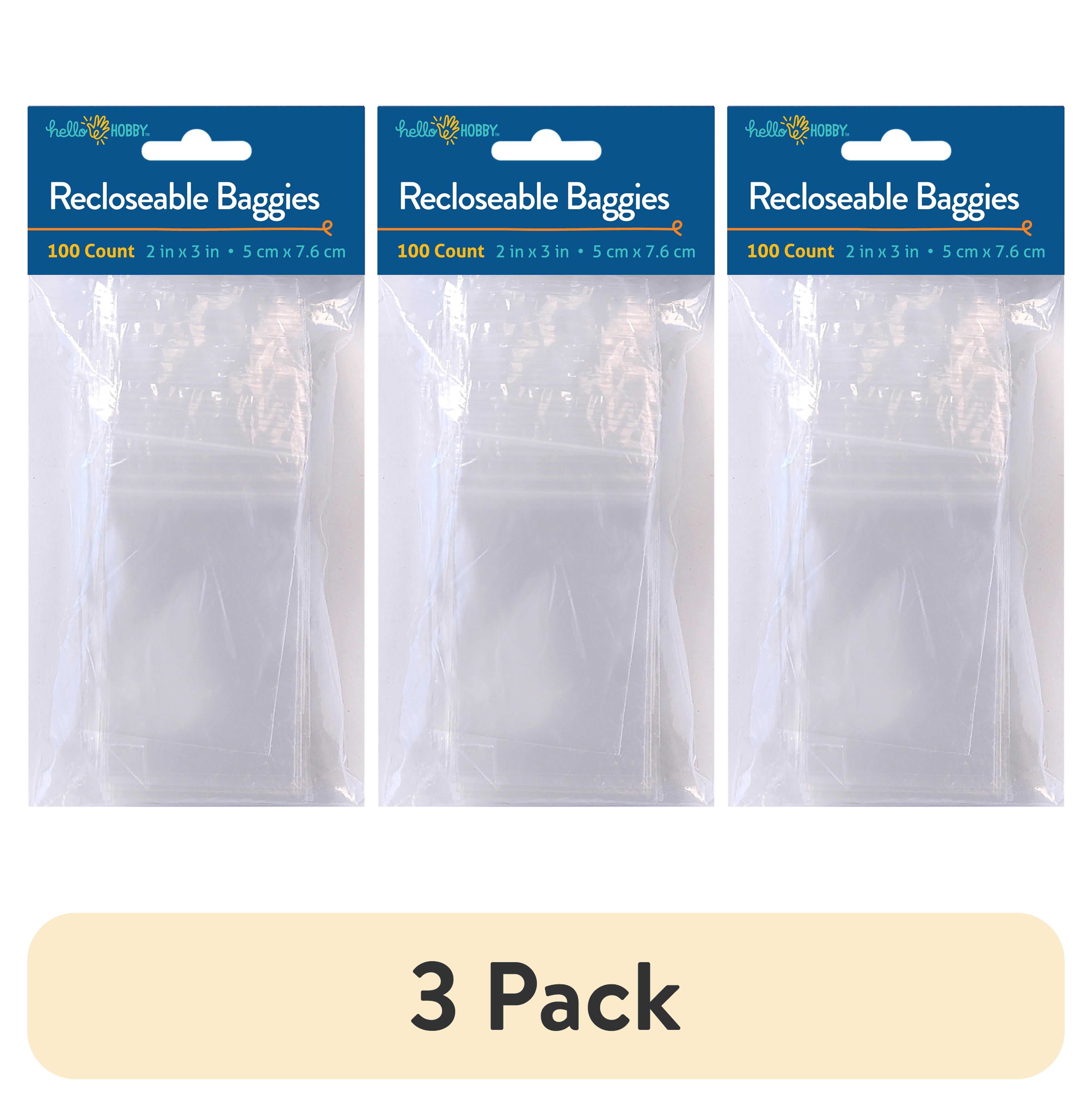 (3 pack) Hello Hobby - 2"x 3" Re-closable Plastic Bags for Jewelry and ...