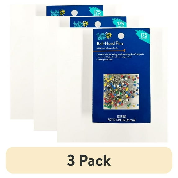 (3 pack) Hello Hobby Ballpoint Pins 175 Count with Multicolor Ballhead ...