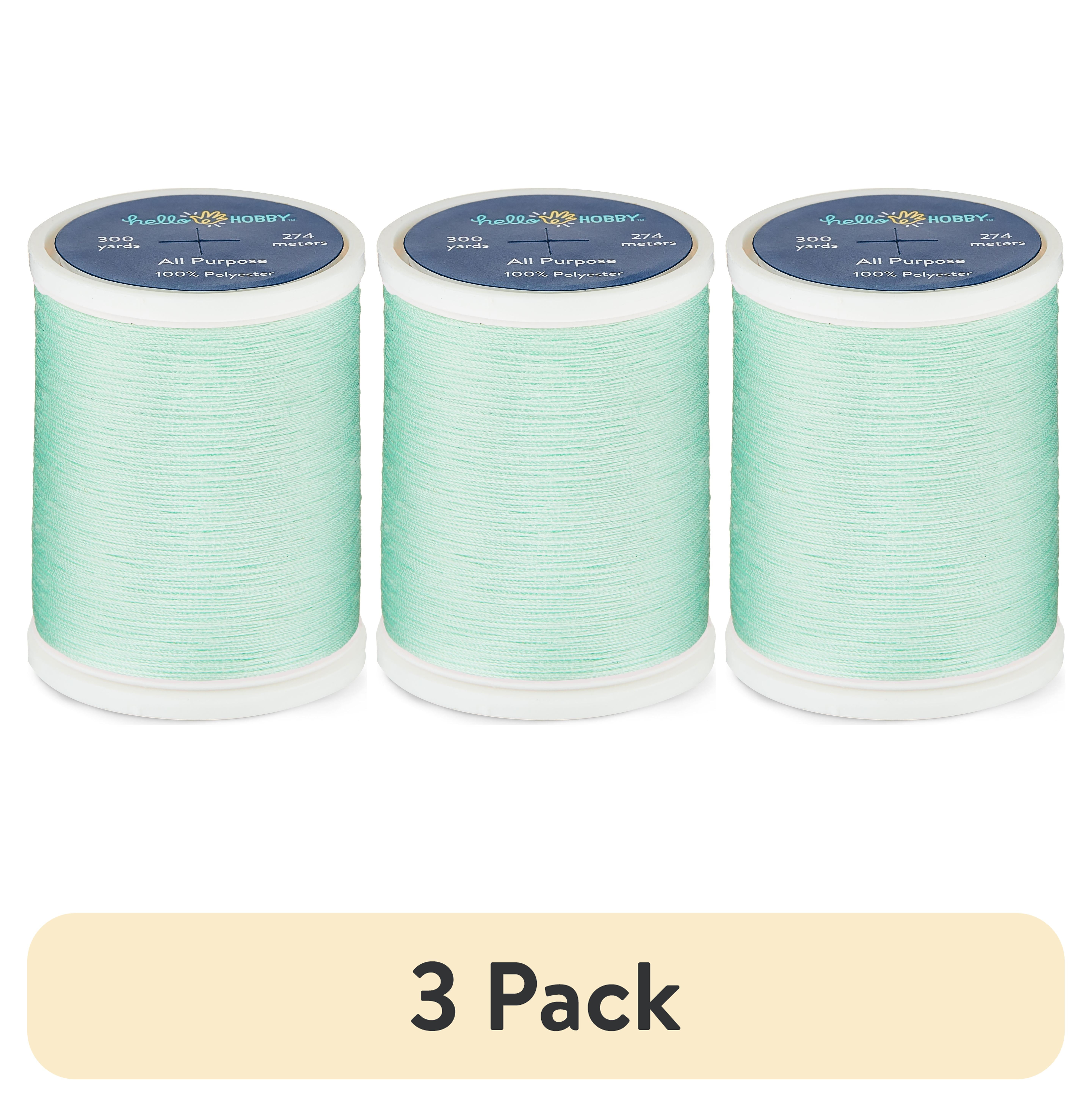 (3 pack) Hello Hobby Menthol Green 100% Polyester All Purpose Thread ...
