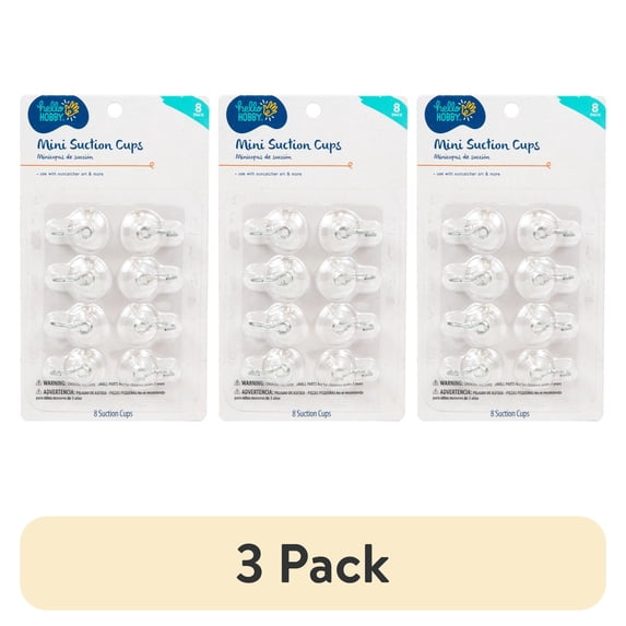 (3 pack) Hello Hobby Mini Suction Cups, 8-Pack - Walmart.com