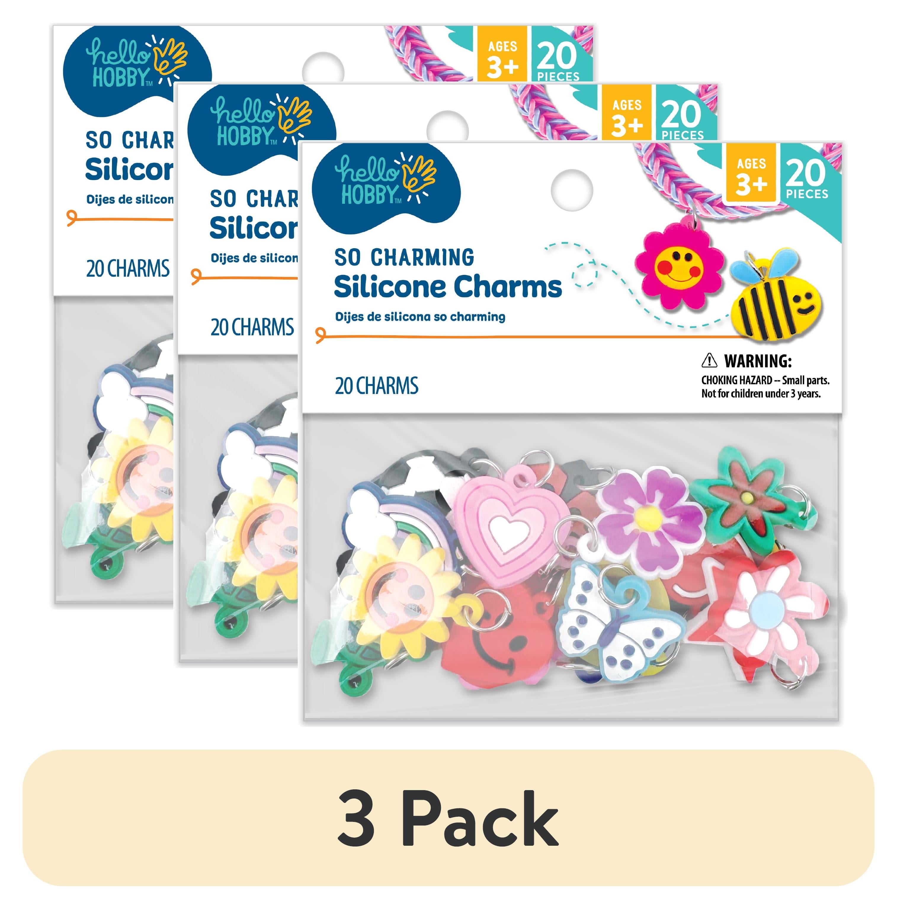 (3 pack) Hello Hobby Silicone Jewelry Charms for Bracelets, Necklaces ...