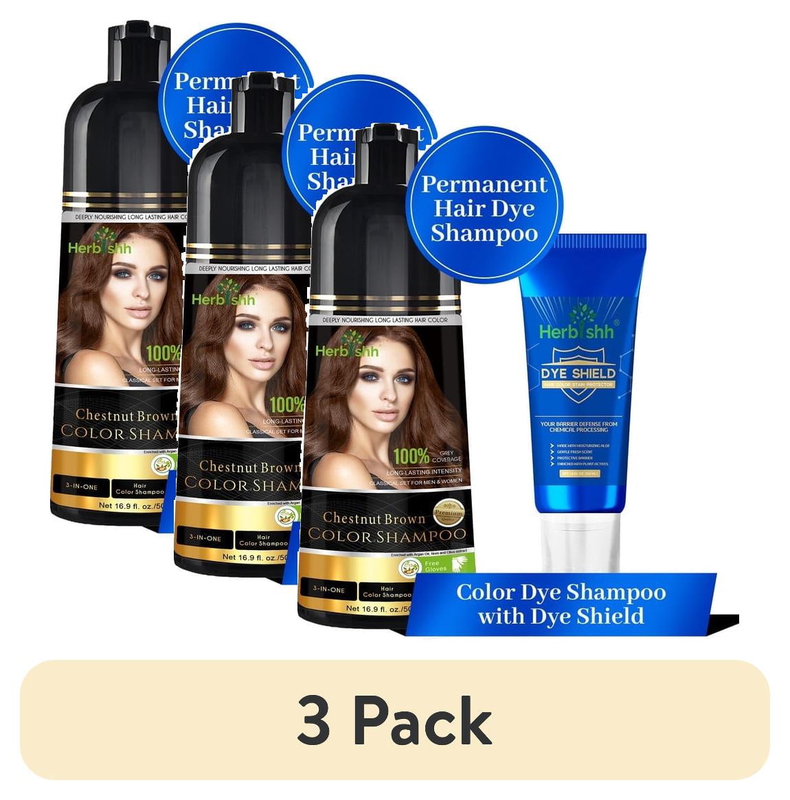 (3 pack) Herbishh Combo Hair Color Shampoo Chestnut Brown 500ml for ...