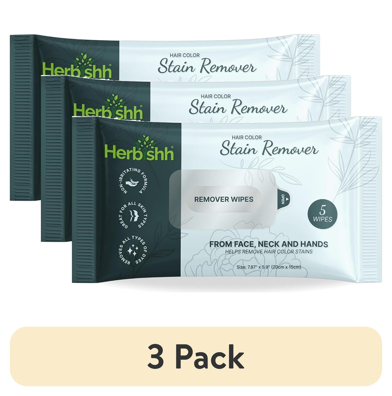 (3 pack) Herbishh Hair Color Stain Remover Wipes, Skin-Friendly Dye ...