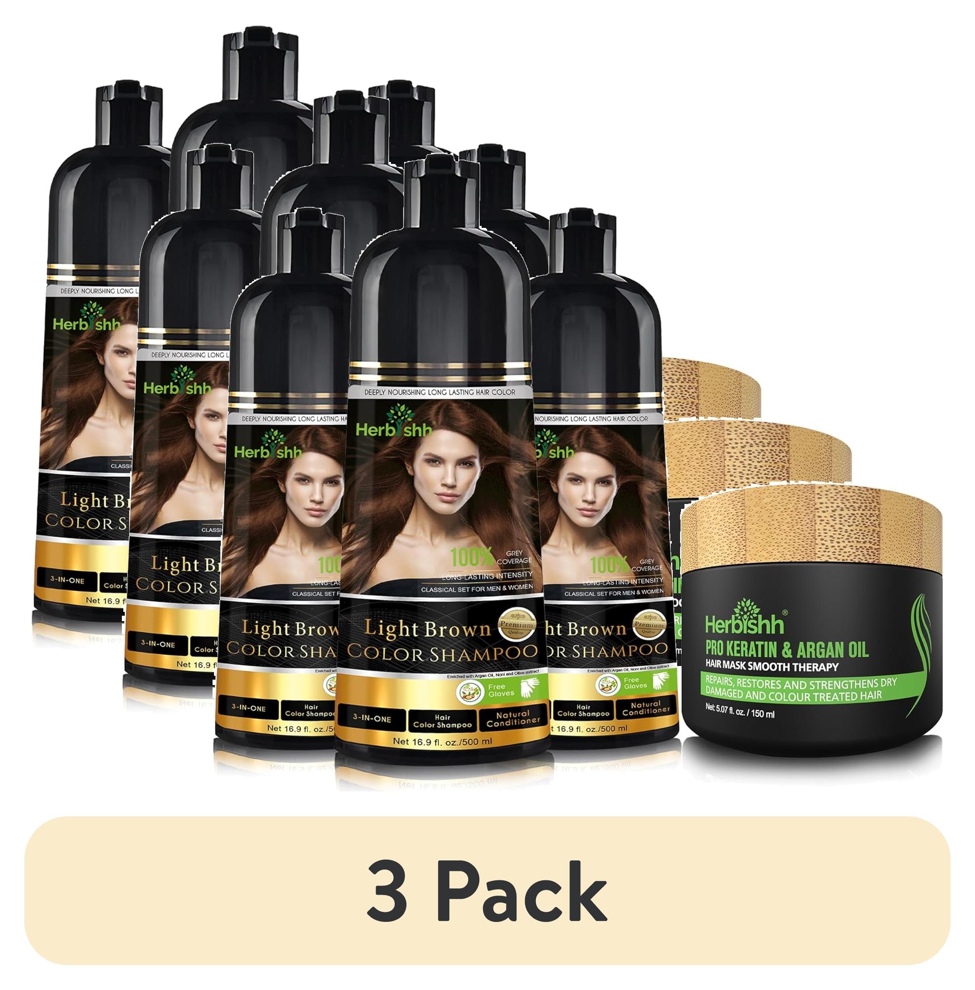 (3 pack) Herbishh Ultimate Hair Color Shampoo Kit (3pcs Hair Color ...