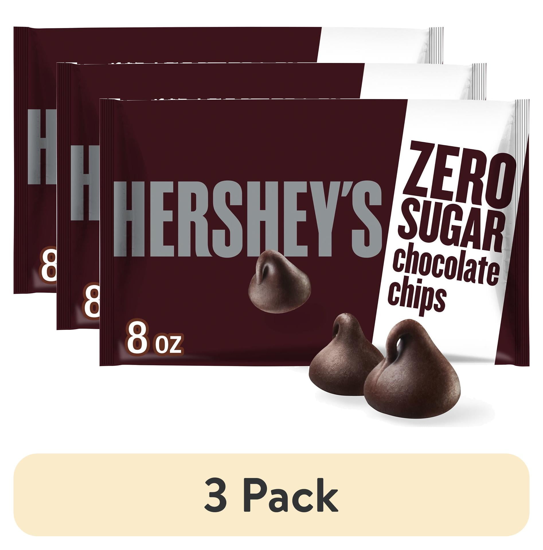 (3 pack) Hershey's Zero Sugar Chocolate Baking Chips, Bag 8 oz ...