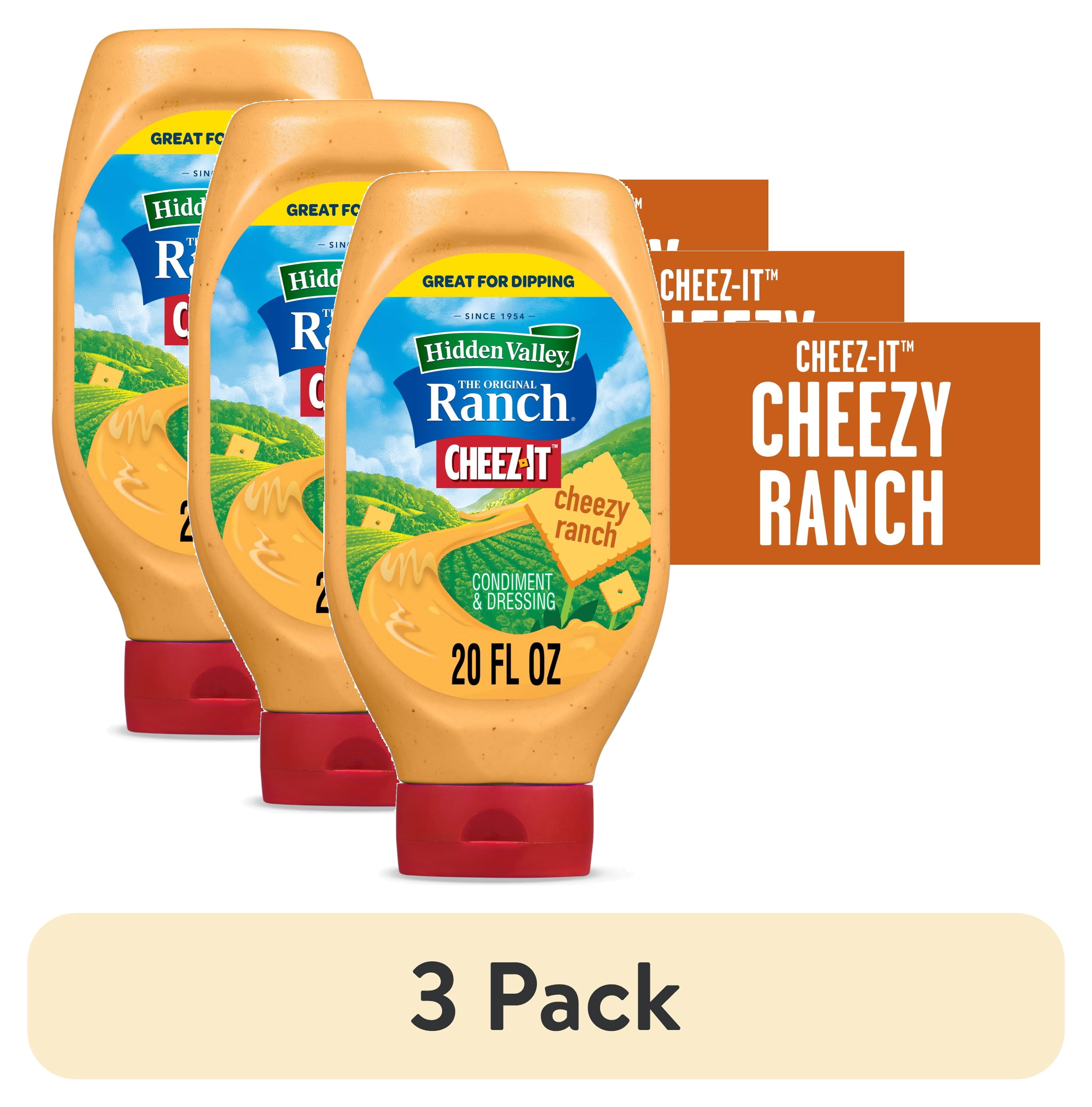 (3 pack) Hidden Valley Cheezy Ranch Condiment and Dressing, 20 fl oz ...