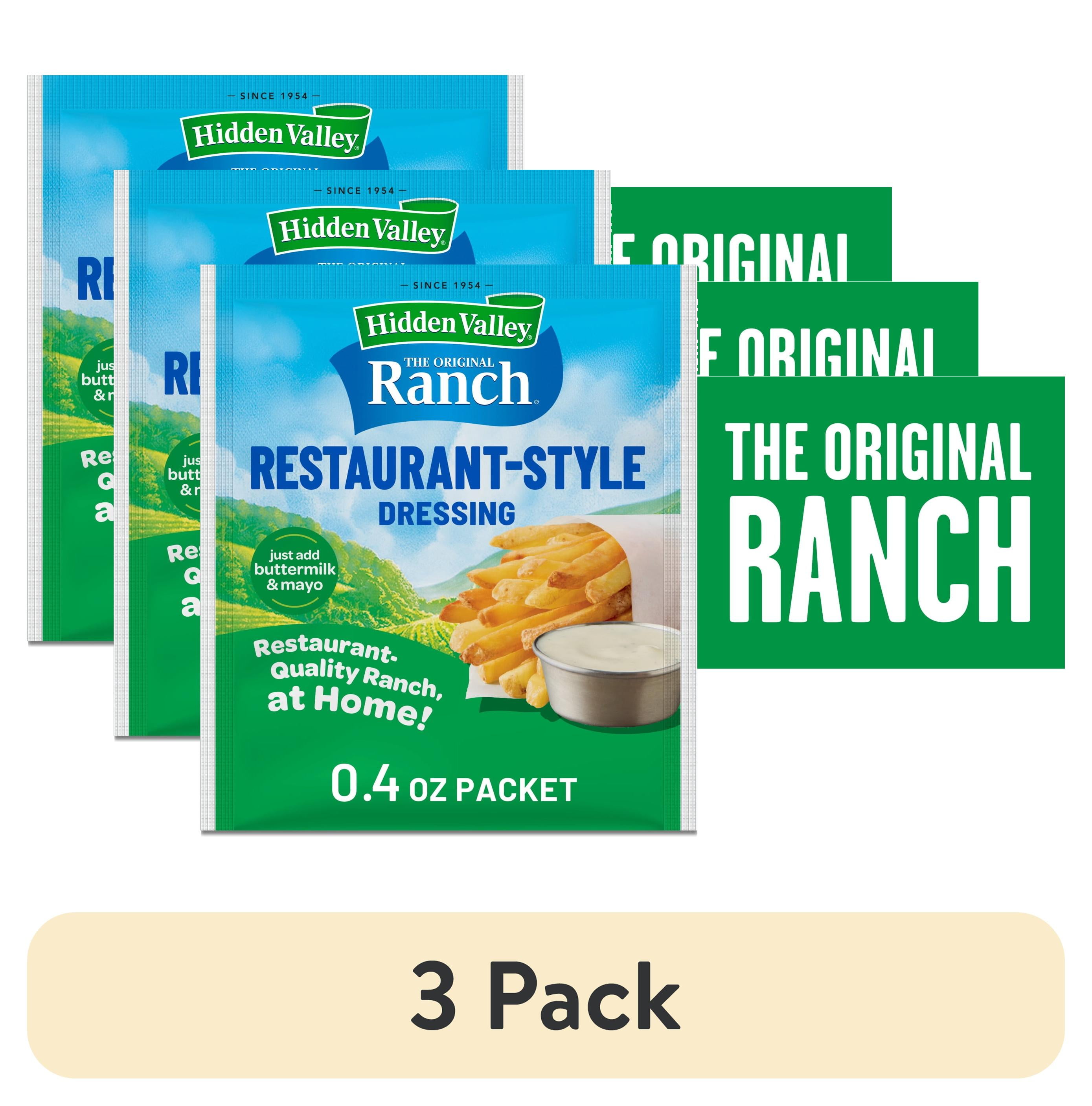 (3 pack) Hidden Valley Restaurant-Style Buttermilk Ranch Salad Dressing ...