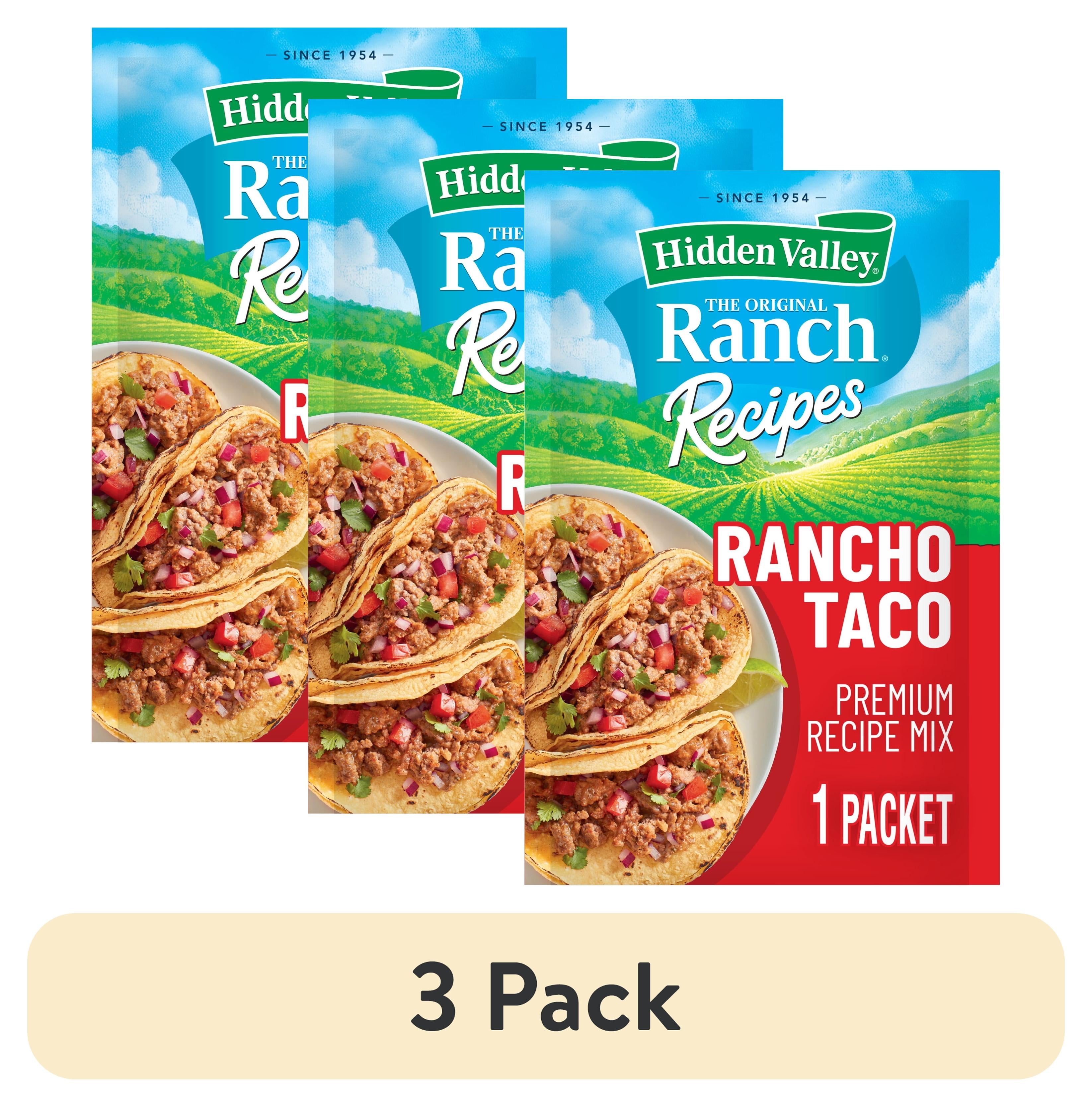 (3 pack) Hidden Valley Ranch Night Rancho Taco Premium Seasoning Mix, 1 ...
