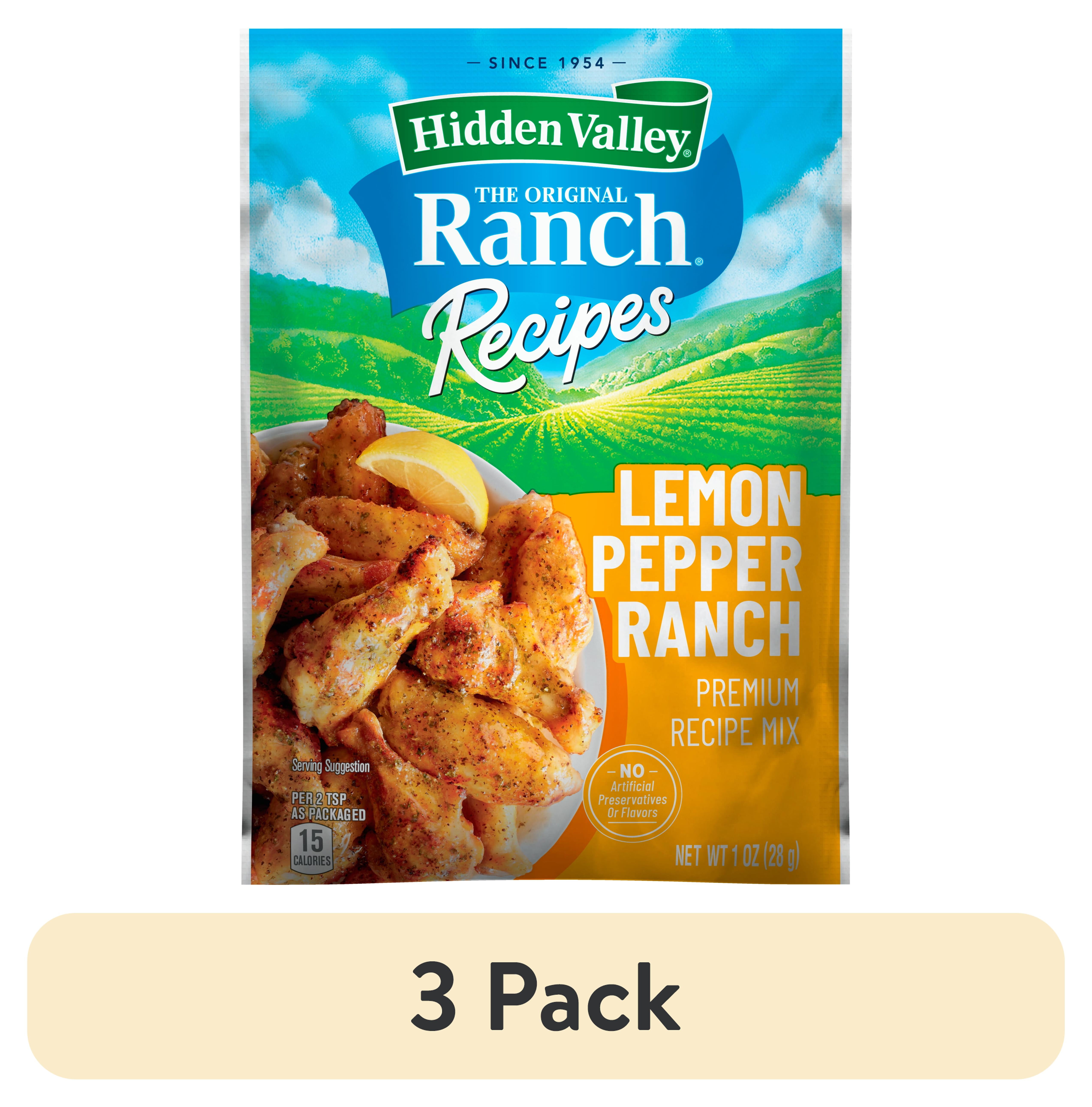 (3 pack) Hidden Valley® Ranch Recipes Lemon Pepper Ranch Premium Recipe ...