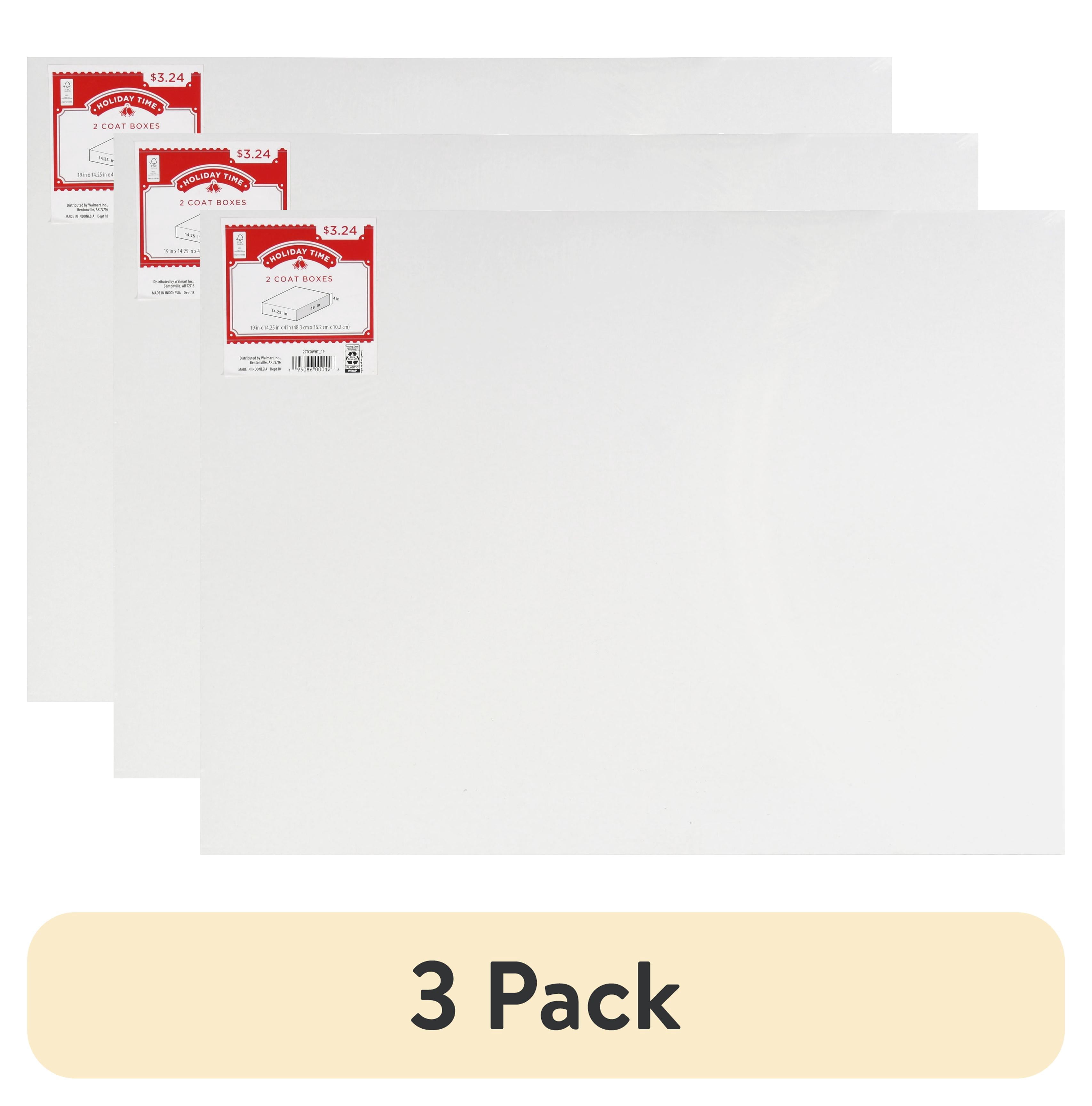 (3 pack) Holiday Time White Coat Boxes, 2 Count - Walmart.com