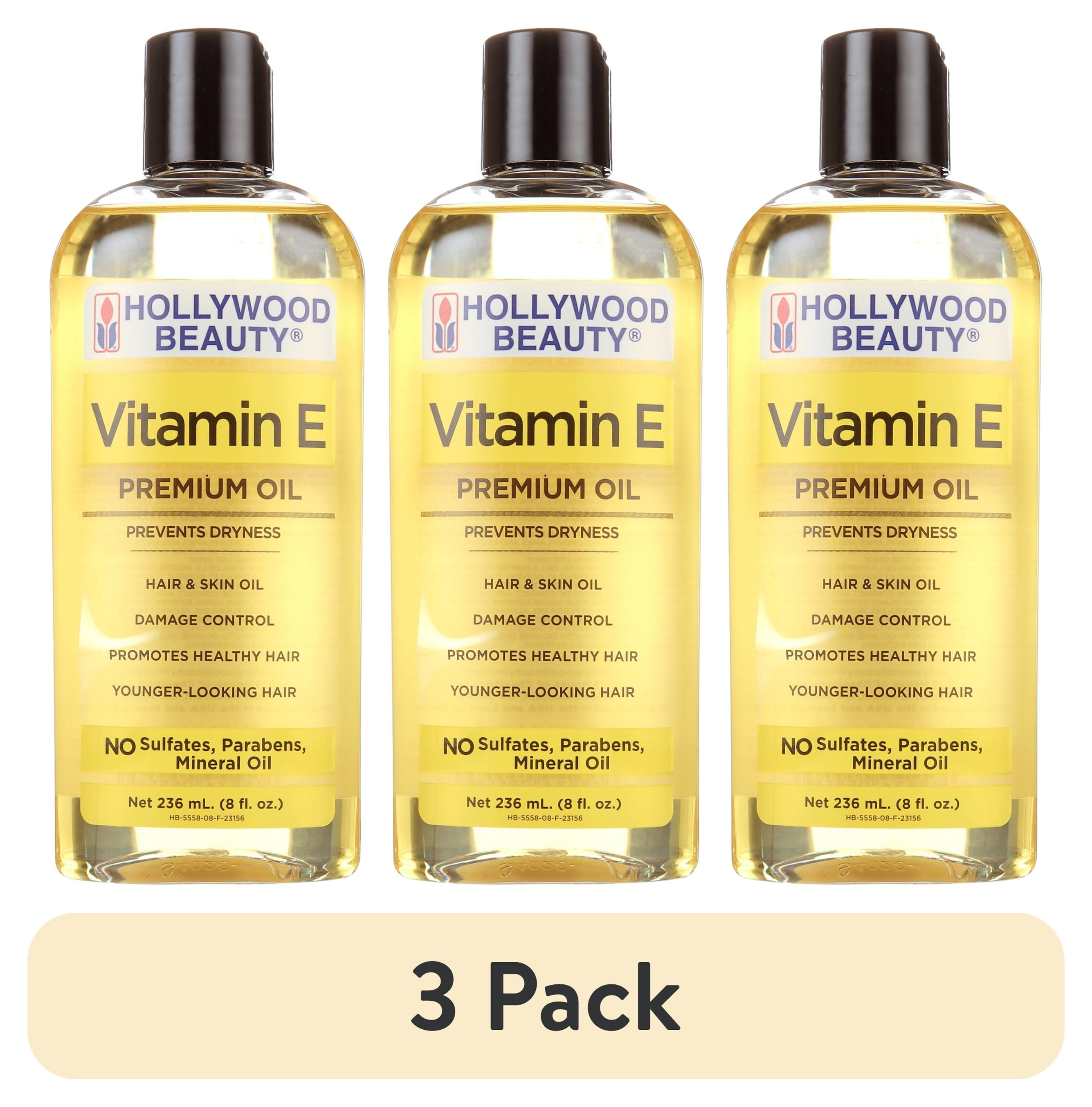 (3 pack) Hollywood Beauty Vitamin E Oil for Hair, Scalp, and Skin Oil ...