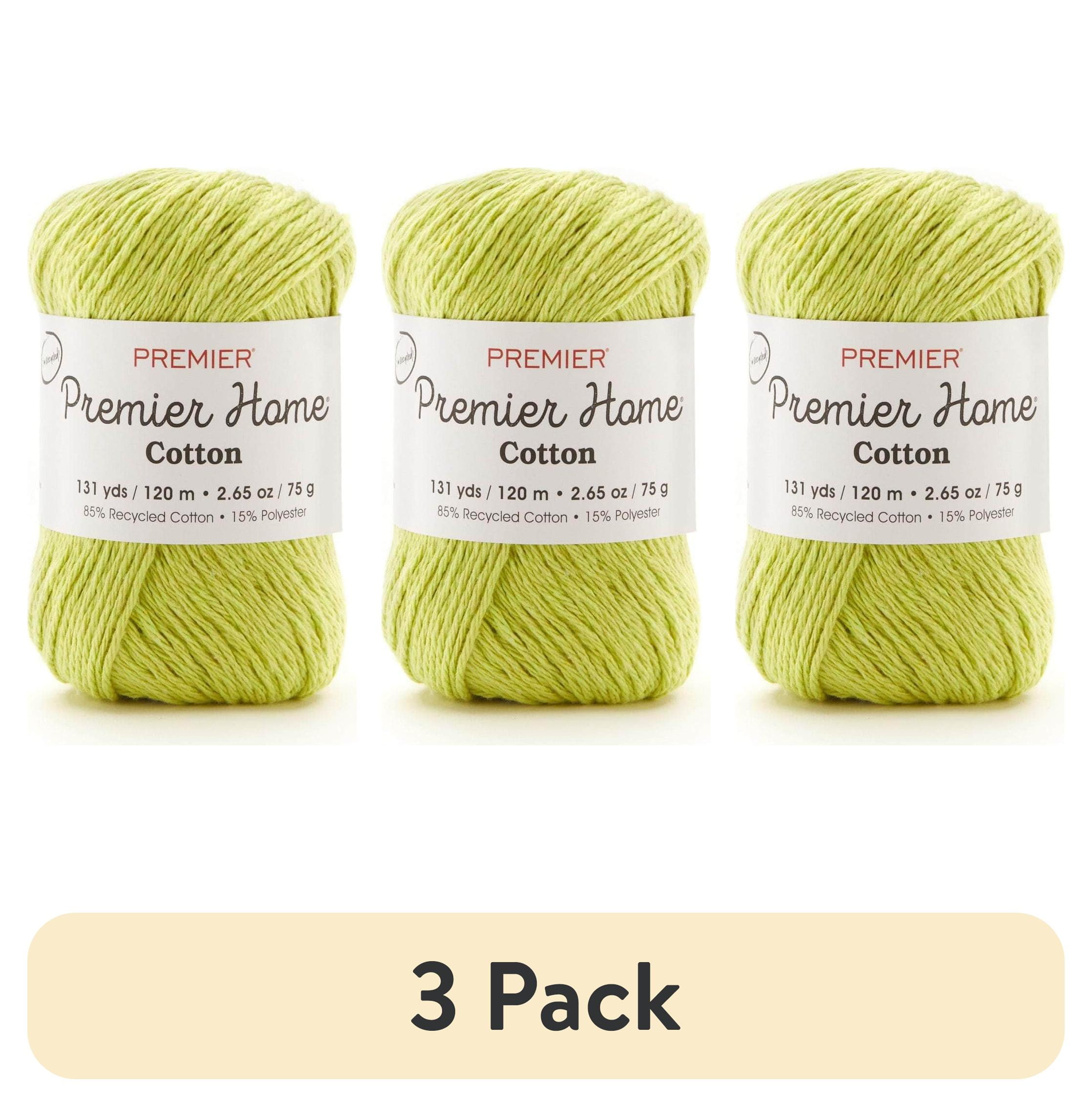 (3 pack) Premier Yarns Home Cotton Yarn - Solid-Lime Green - Walmart.com